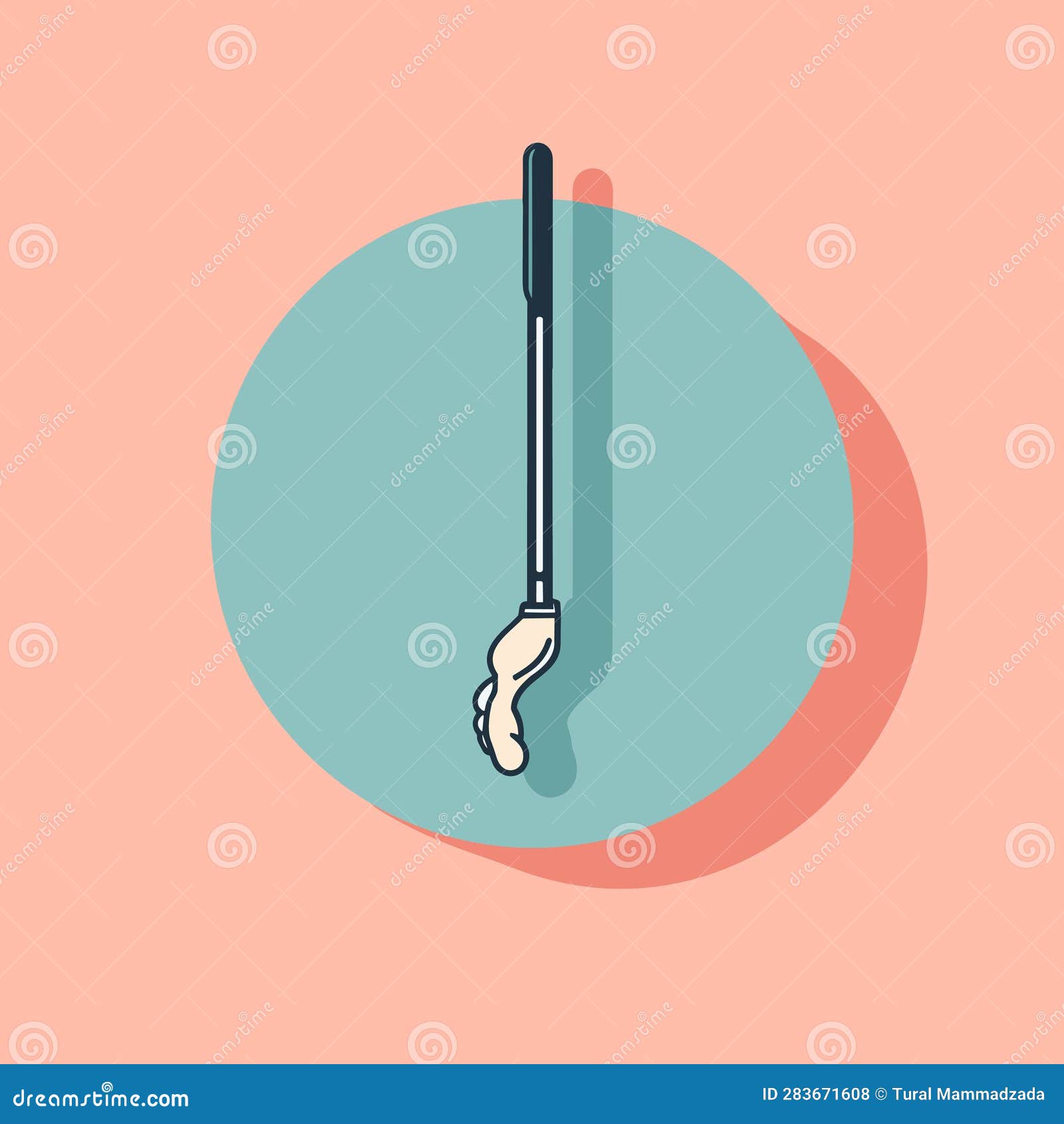 Vector of a Hand Gripping a Pole Stock Vector - Illustration of firm ...