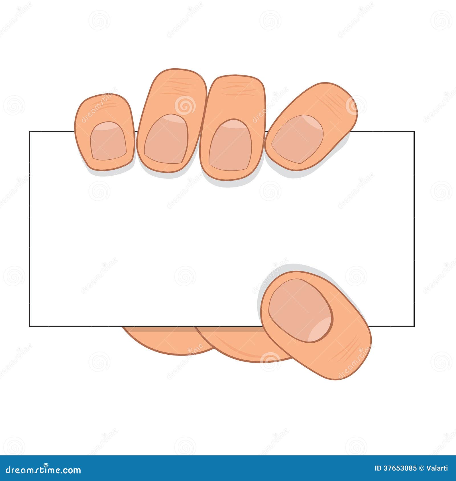 Vector hand hold paper stock vector. Illustration of hold - 37653085