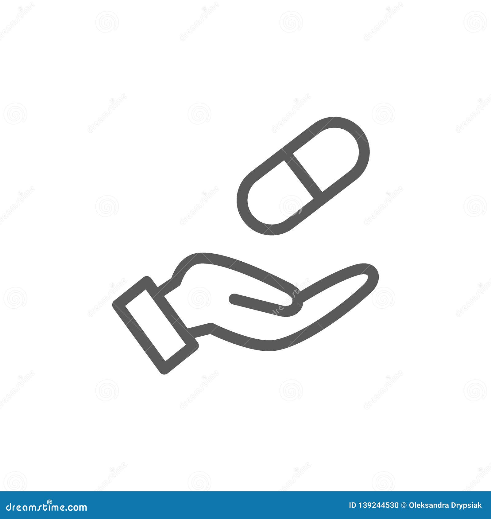 Hand Holding Pill Line Icon. Stock Vector - Illustration of care ... Hand Holding Pill Line Icon. Stock Vector - Illustration of care ...