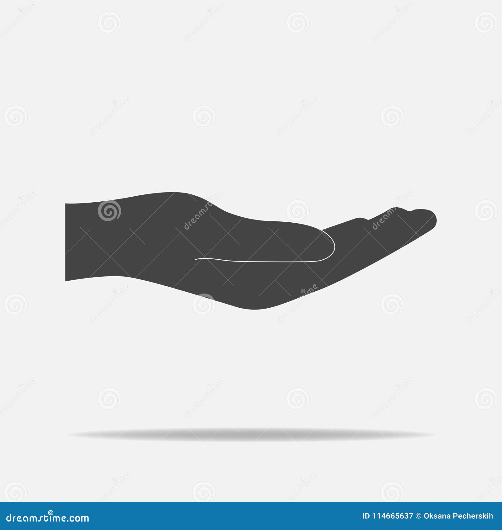 Vector Hand Icon. Flat Hand Design Stock Vector - Illustration of ...