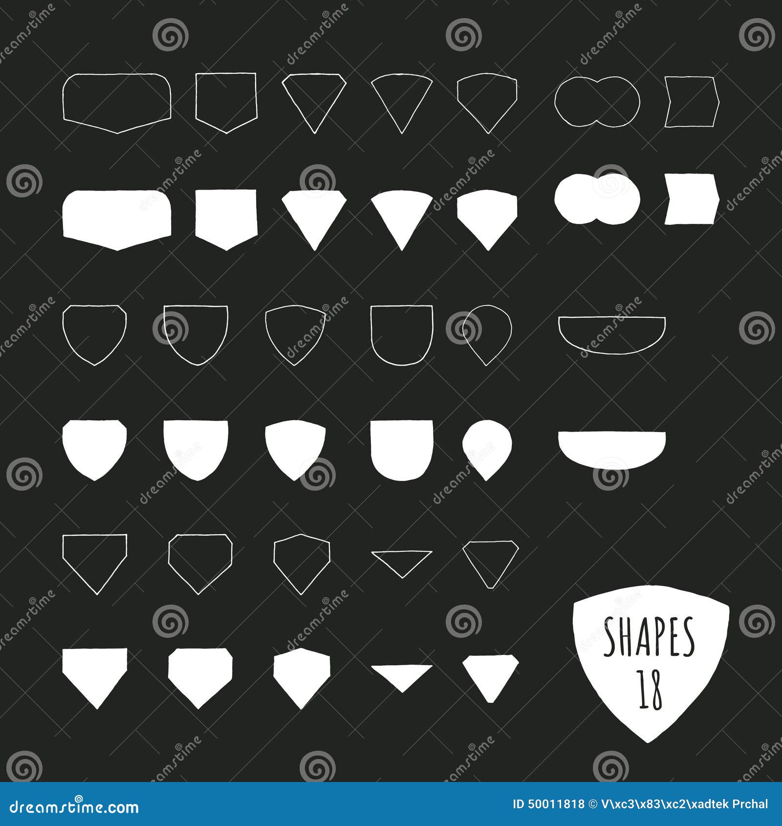 Vector Hand Illustrated Shapes Stock Illustration - Illustration of ...
