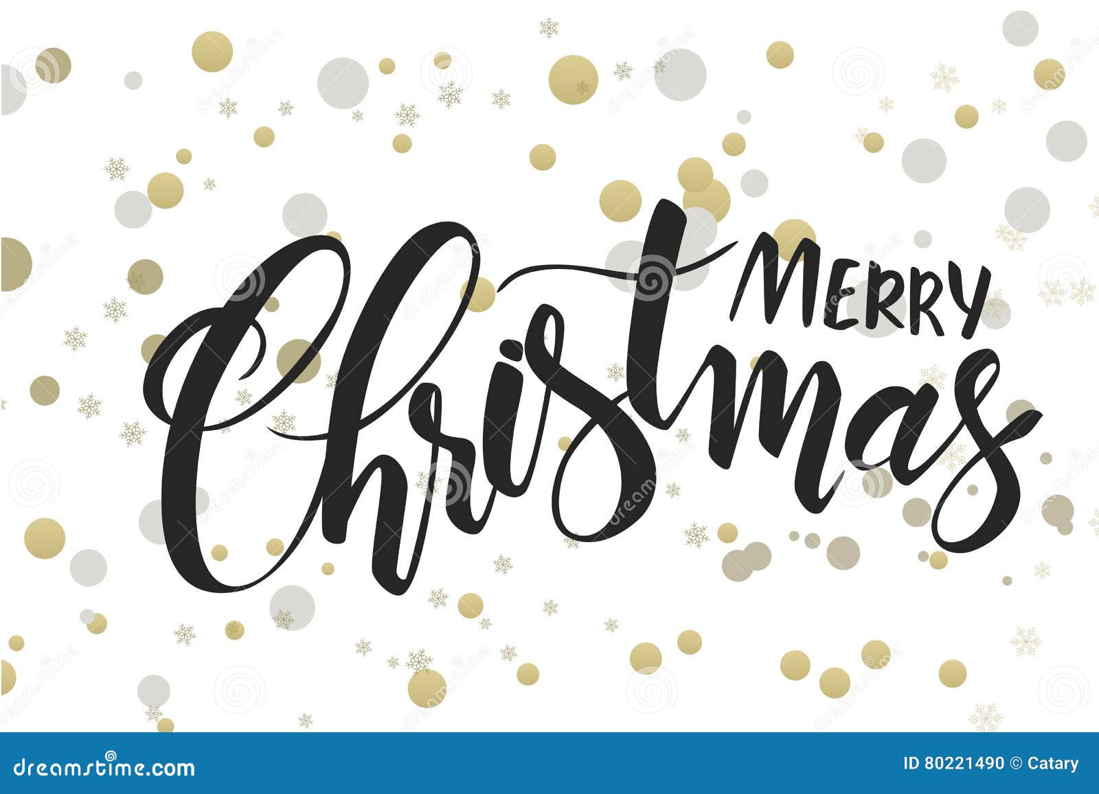 Vector Hand Lettering Christmas Greetings Text Stock Vector ...