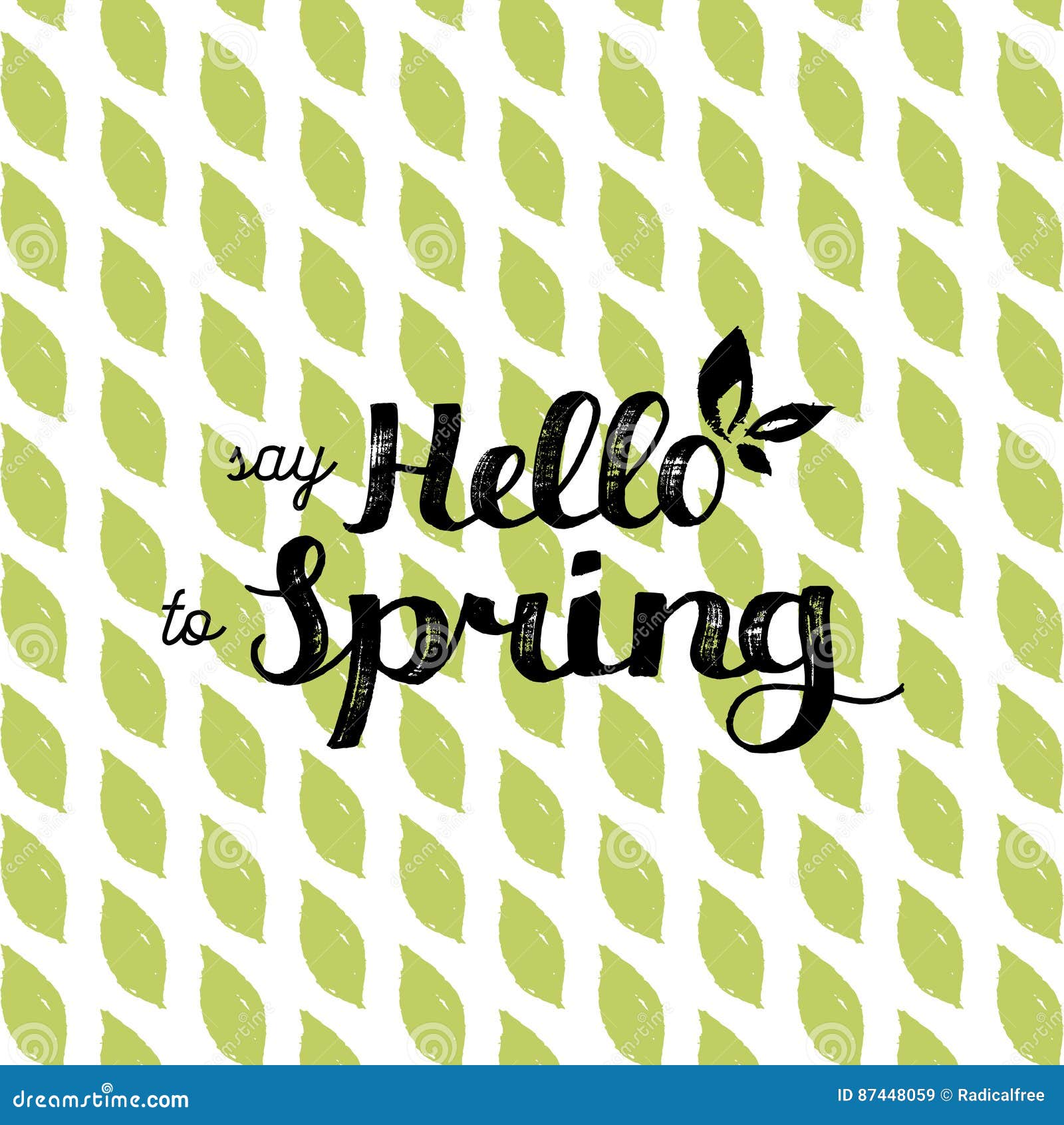 Vector Hand Lettering Inspirational Typography Poster. Say Hello To ...