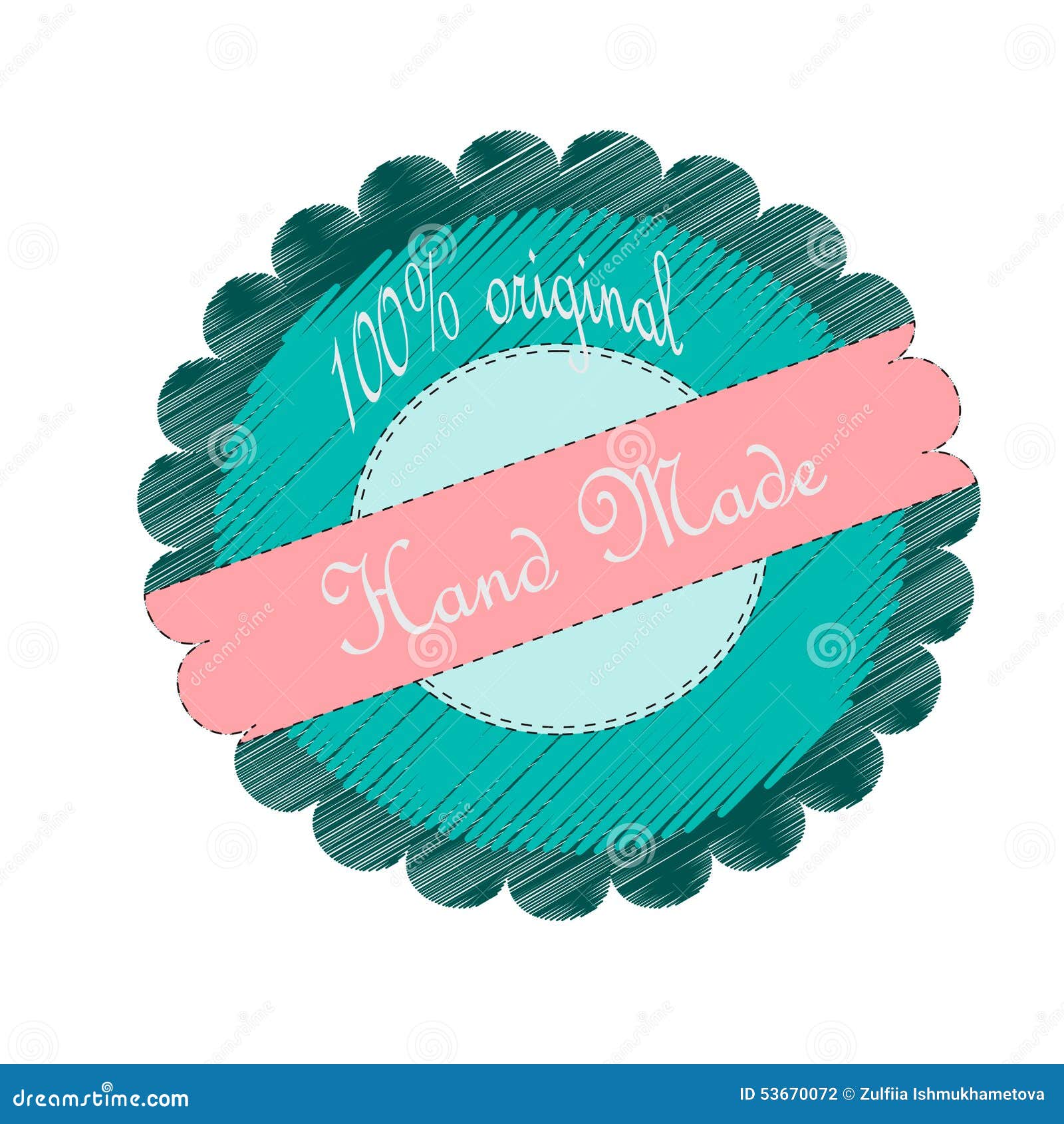 Vector hand made label stock vector. Illustration of graphic - 53670072