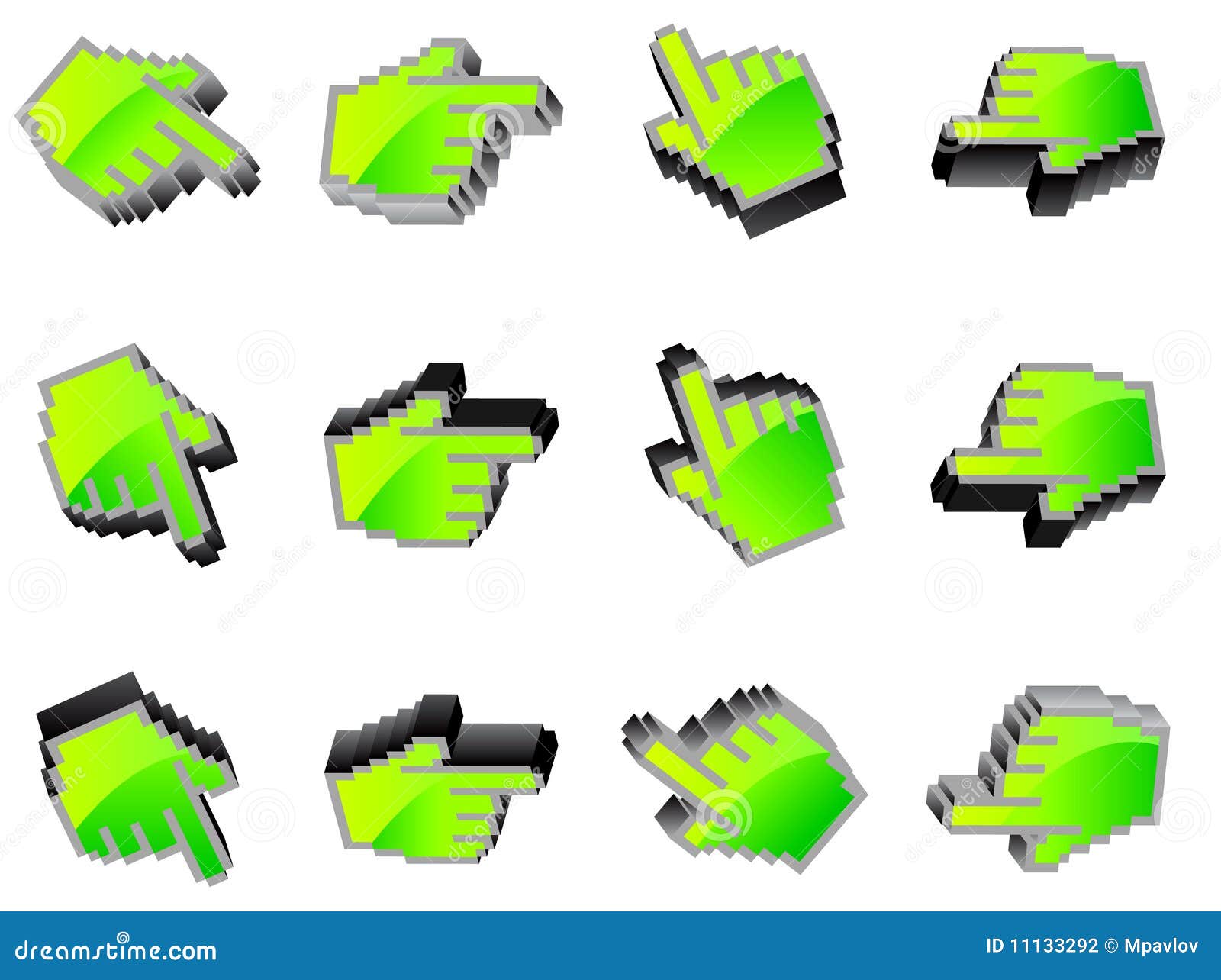 Vector hand mouse symbol stock vector. Illustration of pixel - 11133292