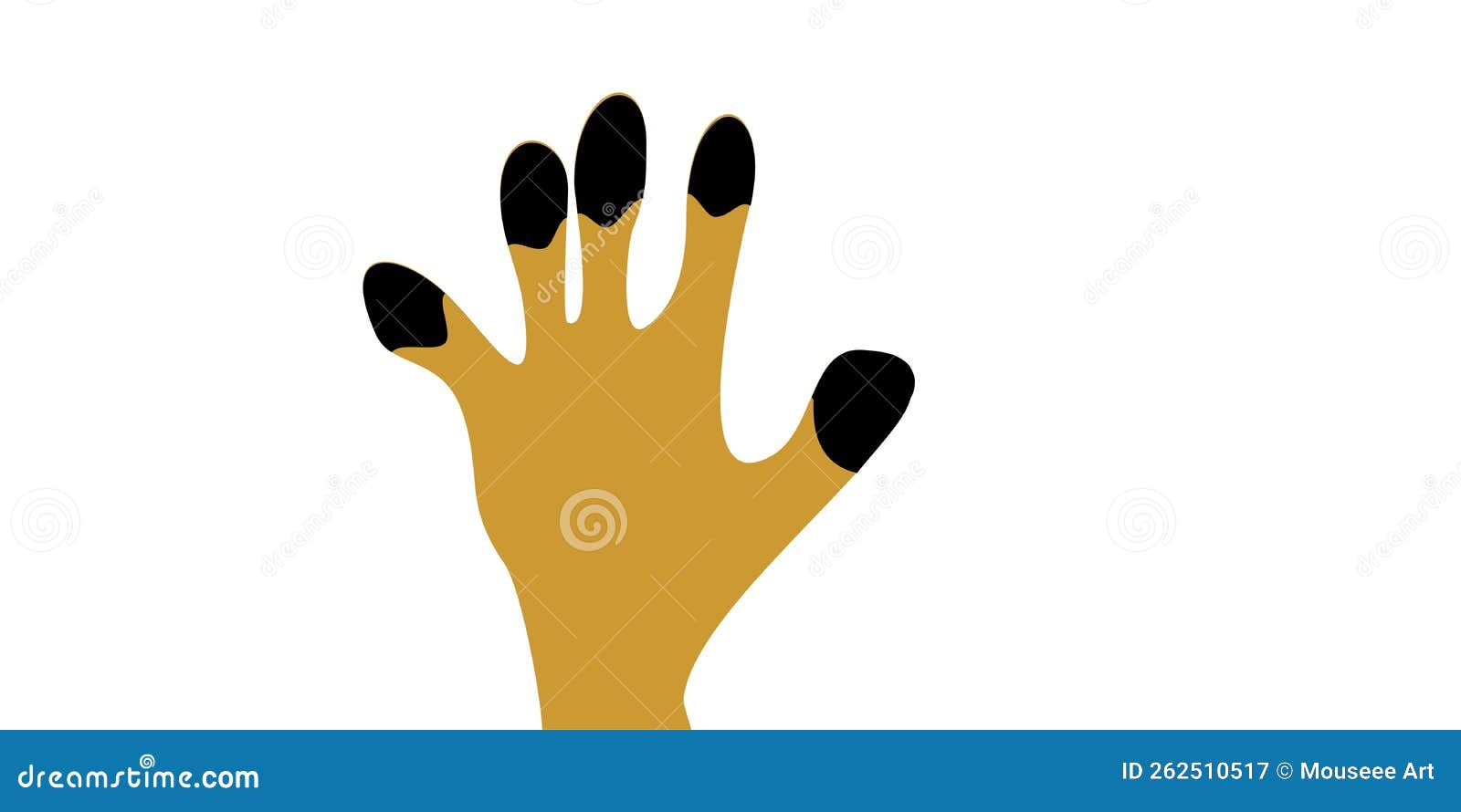 Vector Hand Object with Abstract Shape Stock Illustration ...