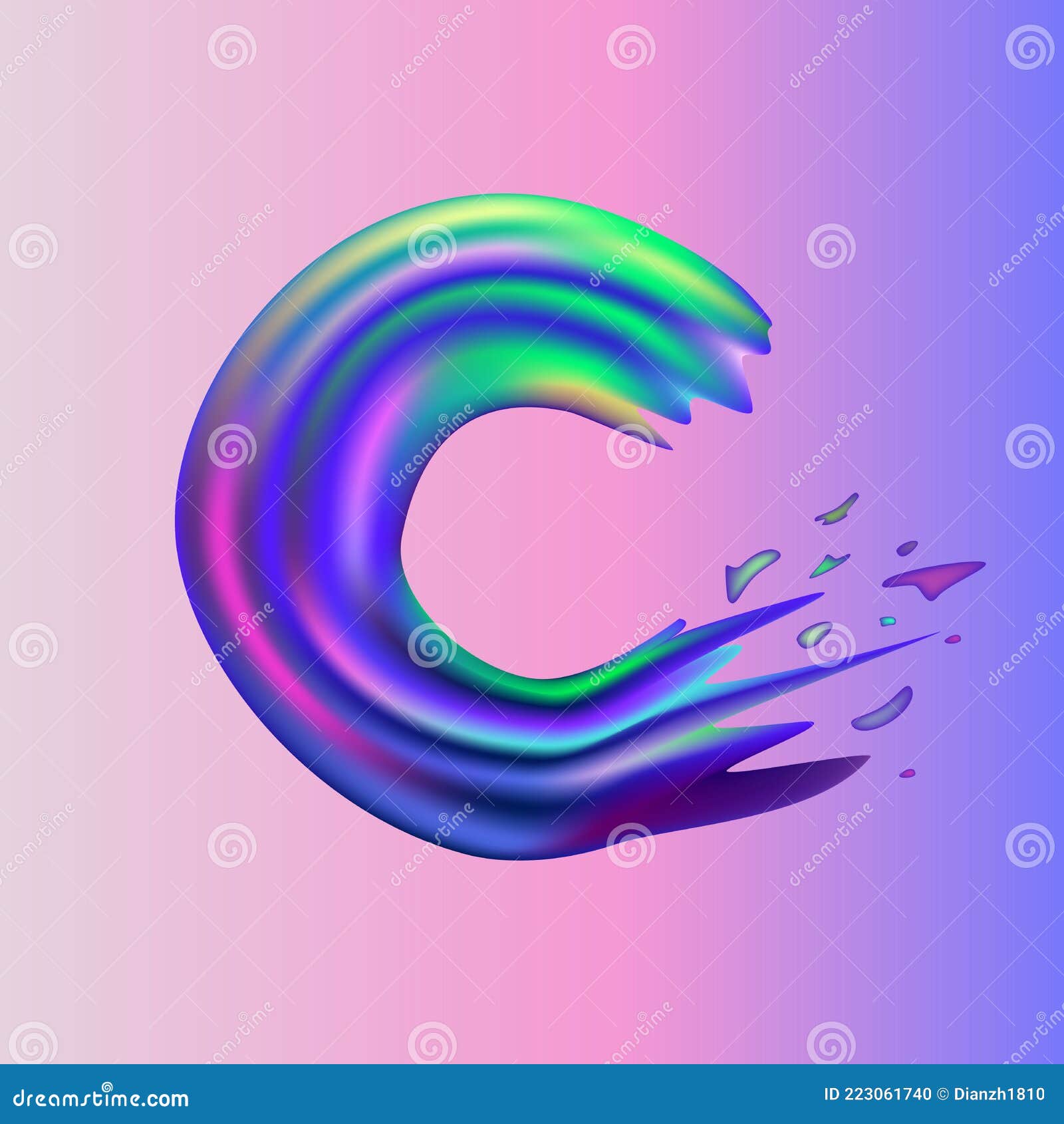 Vector Hand-painted Circle, Trend Color. Vector Stock Vector ...