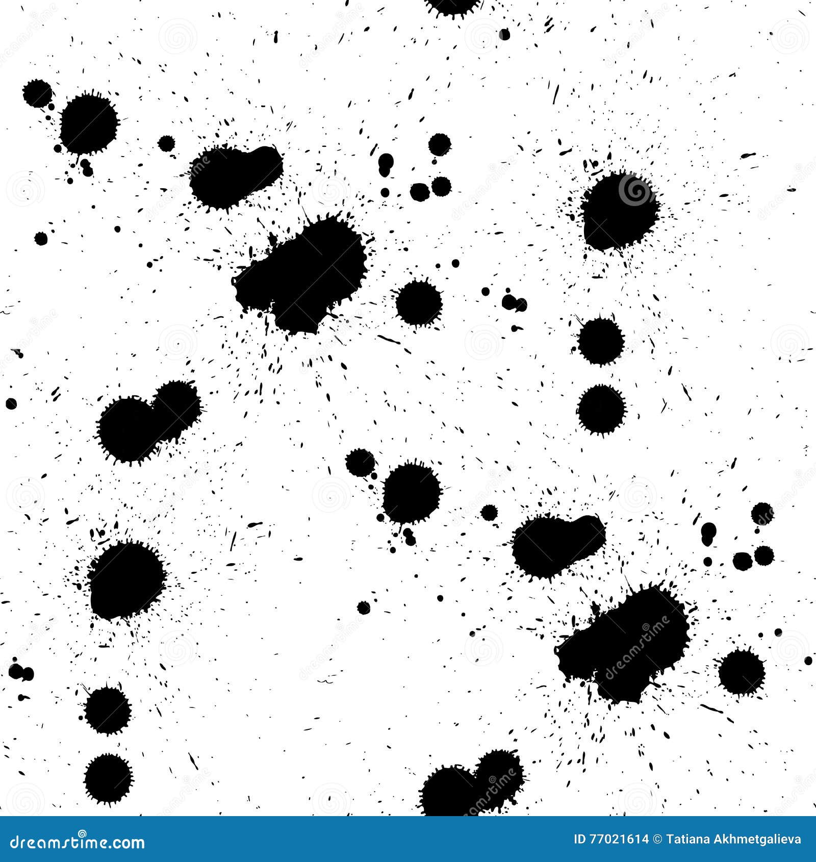 Vector Hand-painted Ink Illustration with Brush Strokes. Stock Vector ...