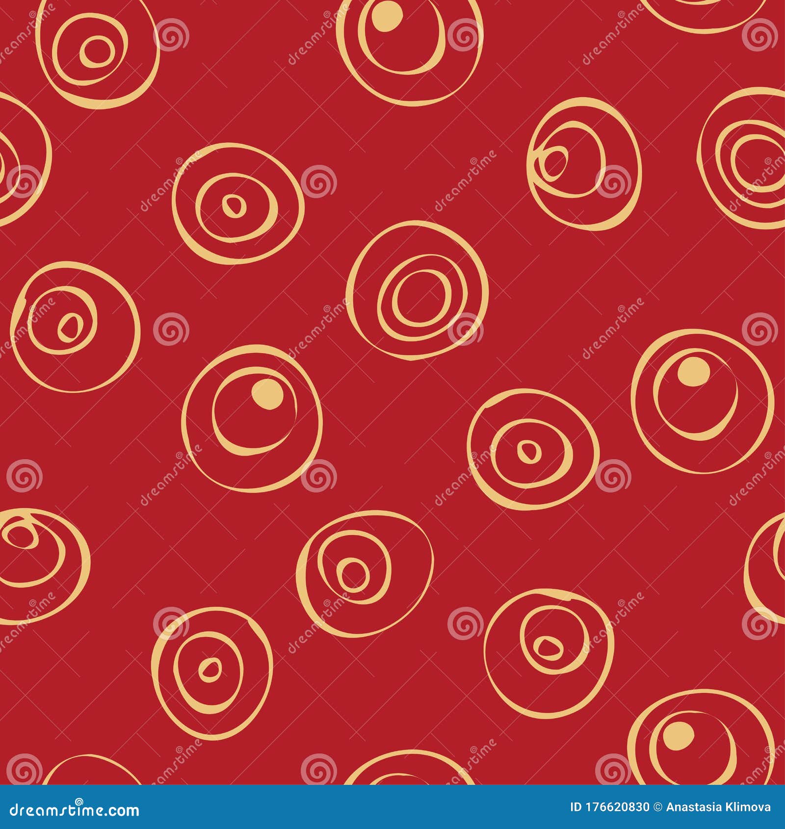 Vector Hand-painted Red Circle Stock Vector - Illustration of boho ...