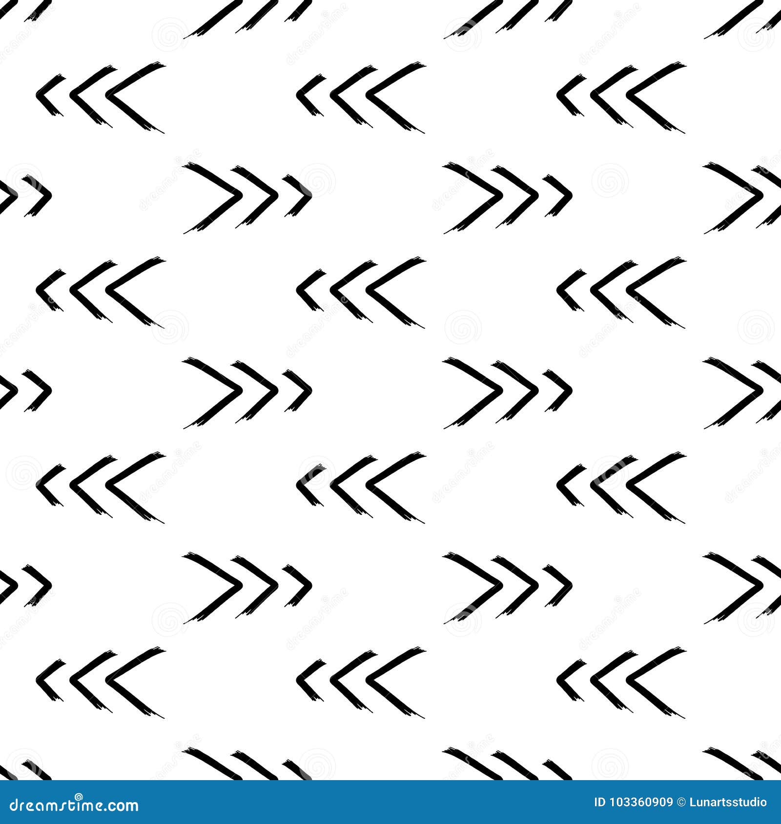 Vector Hand-painted Seamless Pattern with Ink Arrows. Abstract ... Vector Hand-painted Seamless Pattern with Ink Arrows. Abstract ...