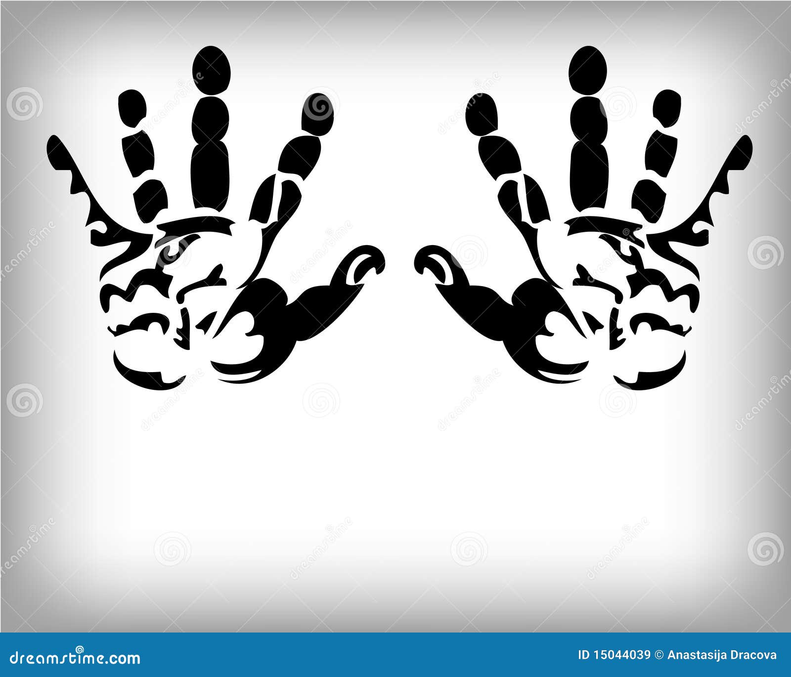 Vector hand print stock vector. Illustration of individuality - 15044039