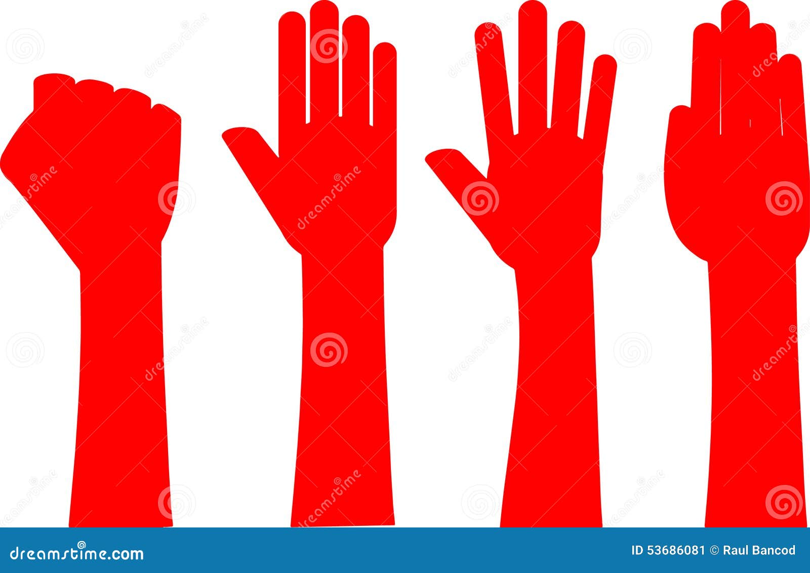 Vector Hand Signs stock vector. Illustration of hand - 53686081