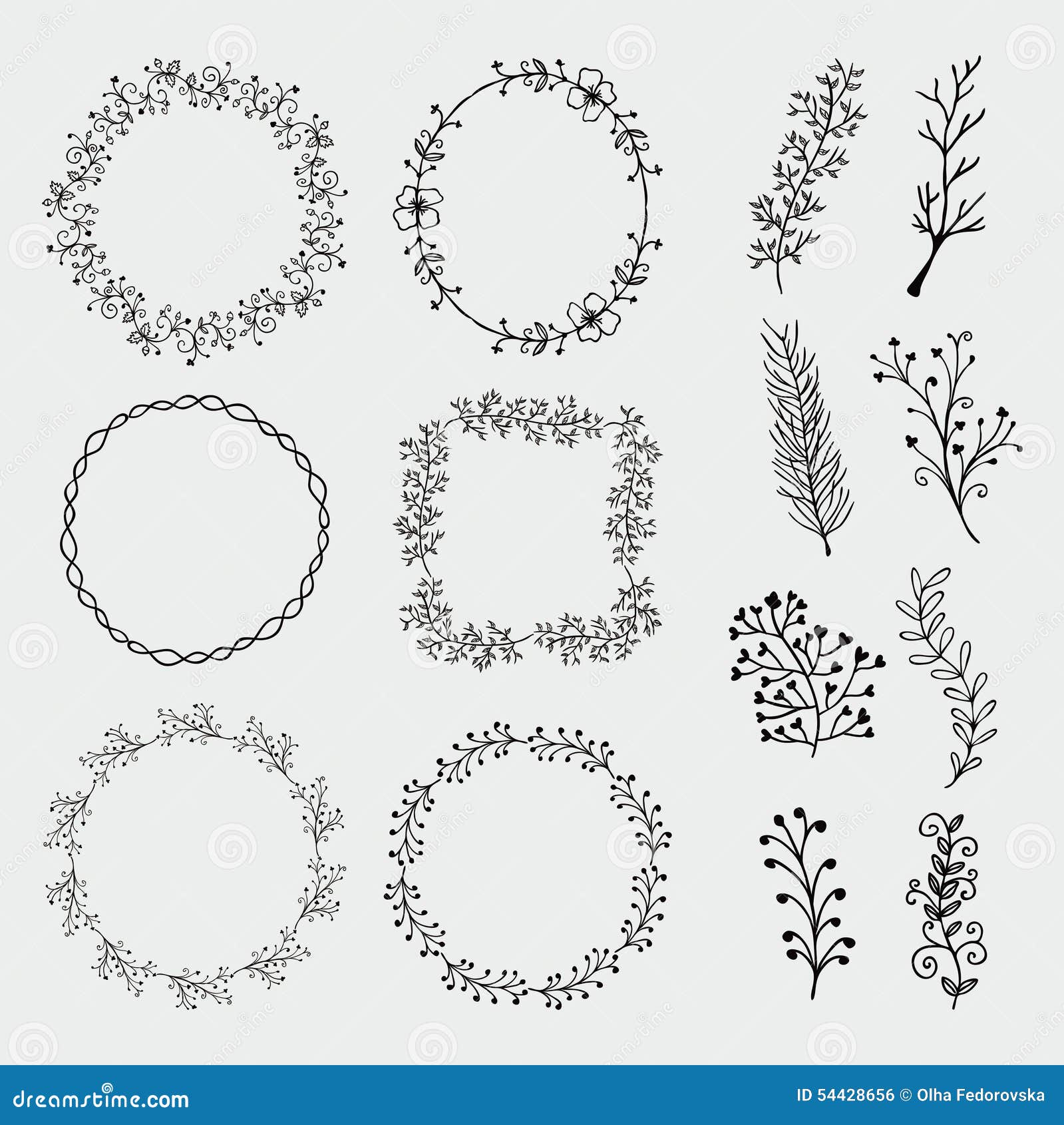 Vector Hand Sketched Frames, Borders, Design Stock Vector ...