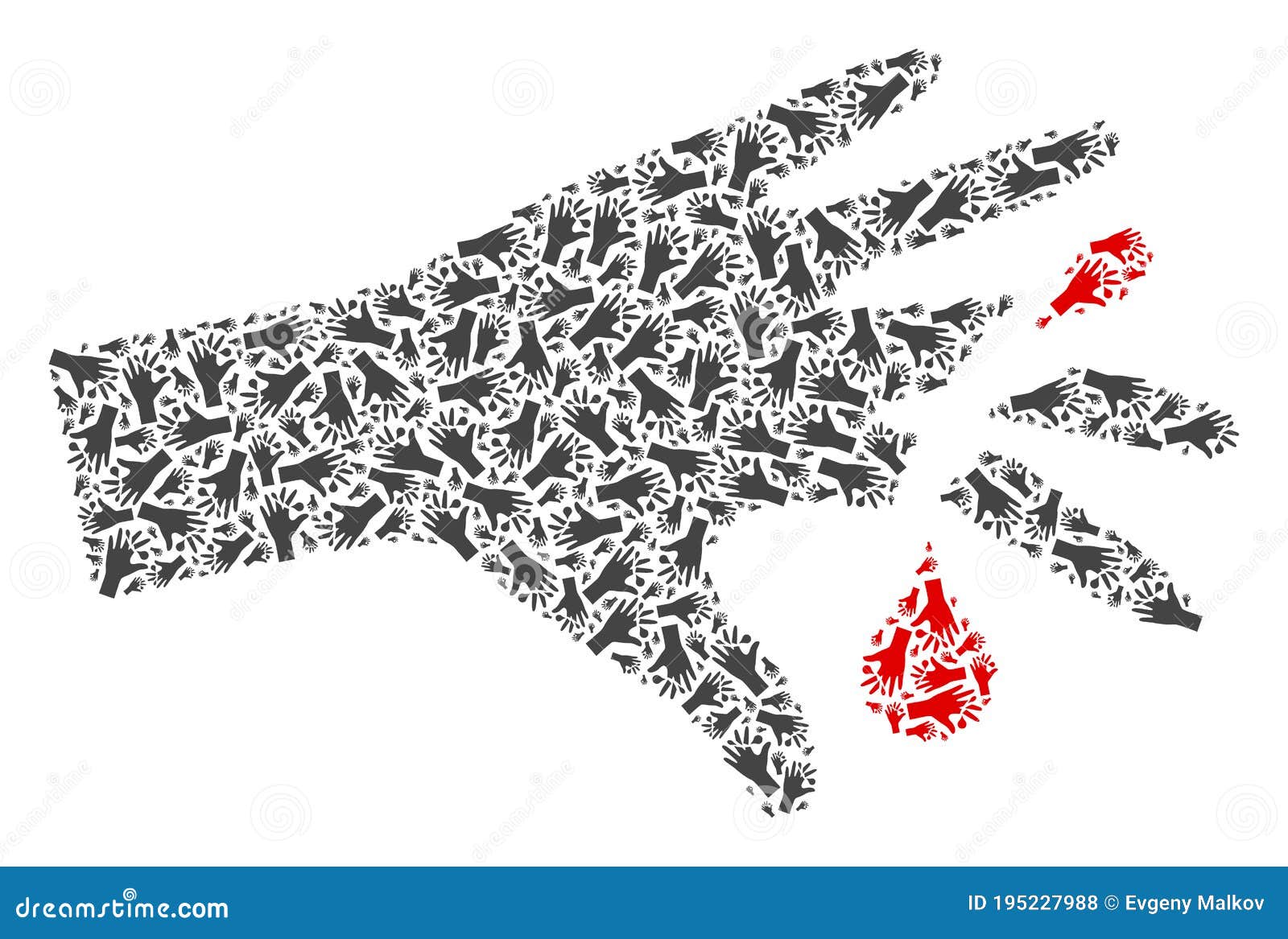 Hand Wound Vector Mosaic of Self Recursion Icons Stock Vector ...