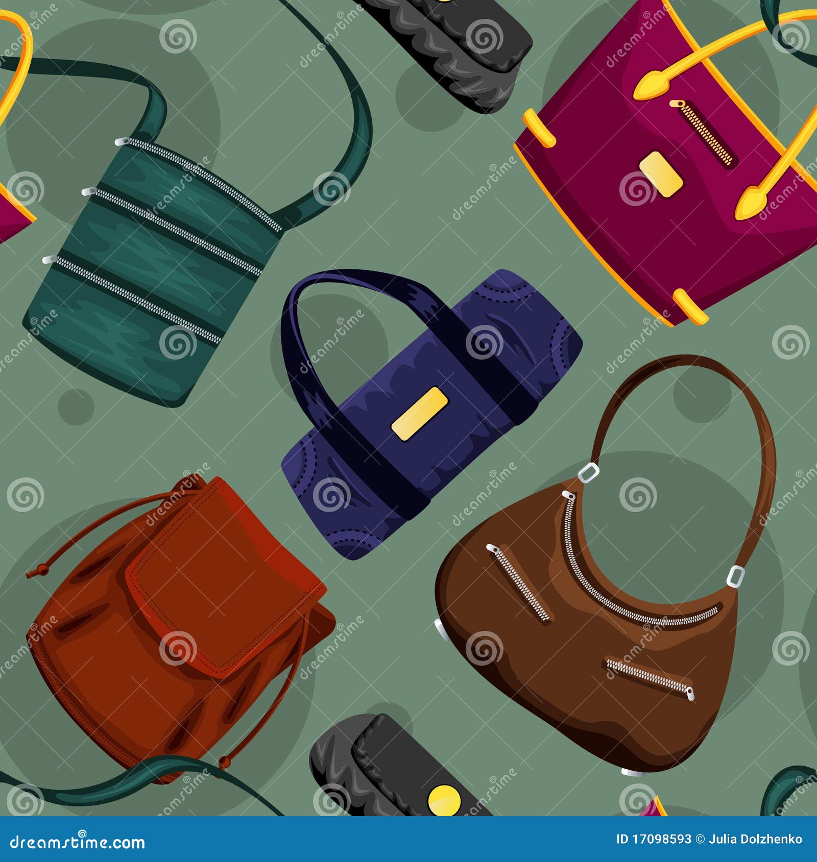 Vector Handbags stock vector. Illustration of green, texture - 17098593