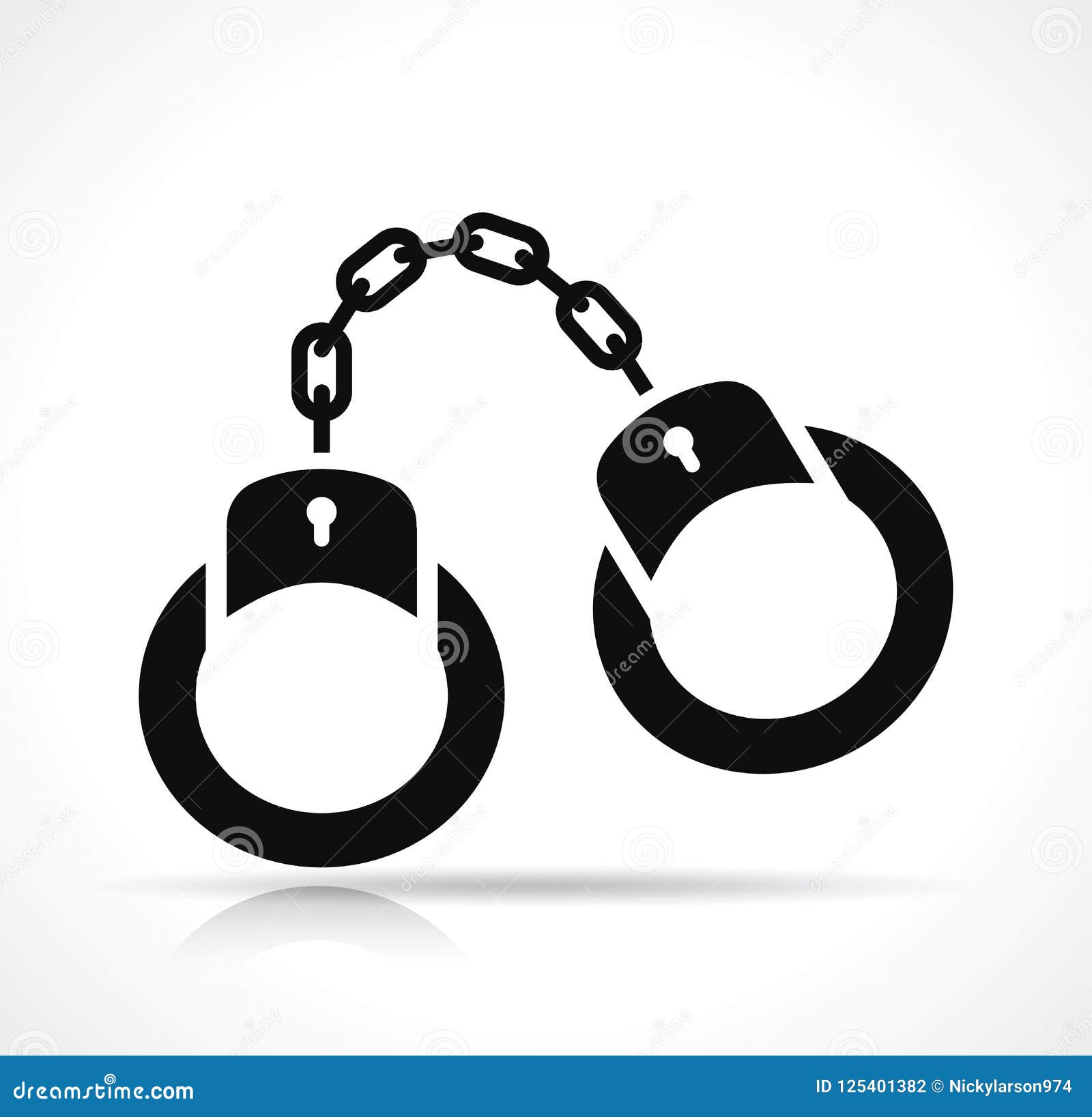 Vector Handcuffs Icon Black Design Stock Vector - Illustration of ...