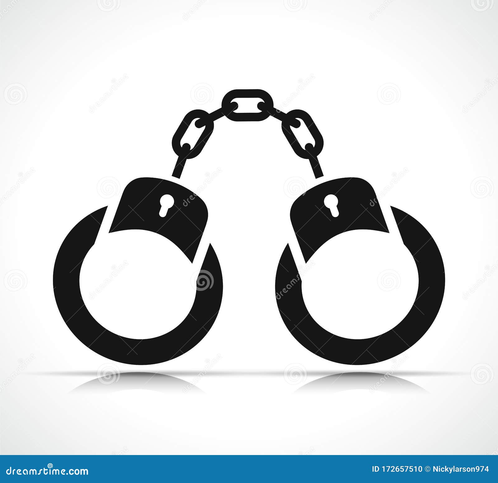 Vector Handcuffs Icon Black Design | CartoonDealer.com #125401382