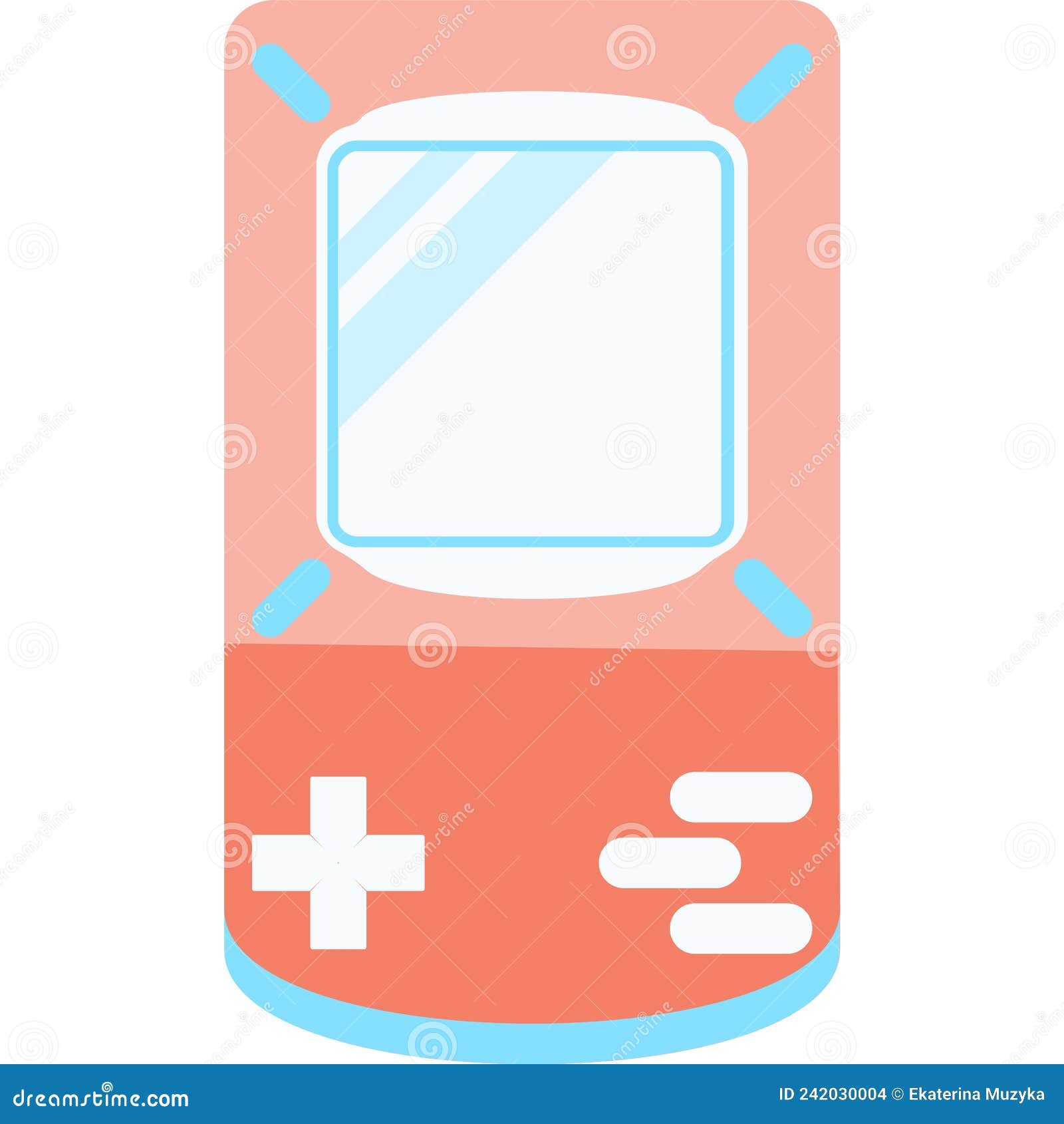 Vector Handheld Data Terminal Icon on White Stock Vector - Illustration ...
