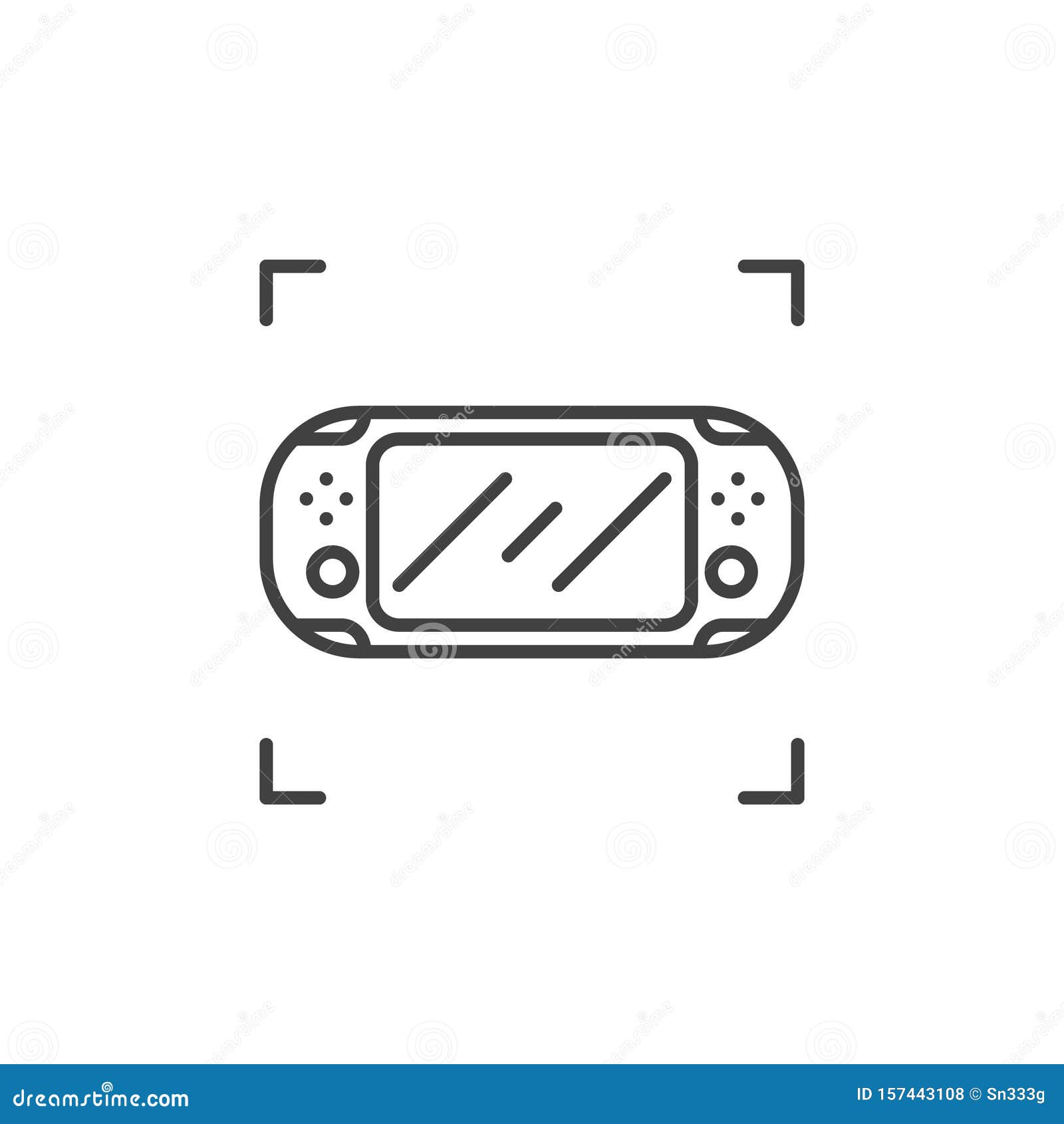 Vector Handheld Game Console Outline Vector Concept Icon Stock Vector ...
