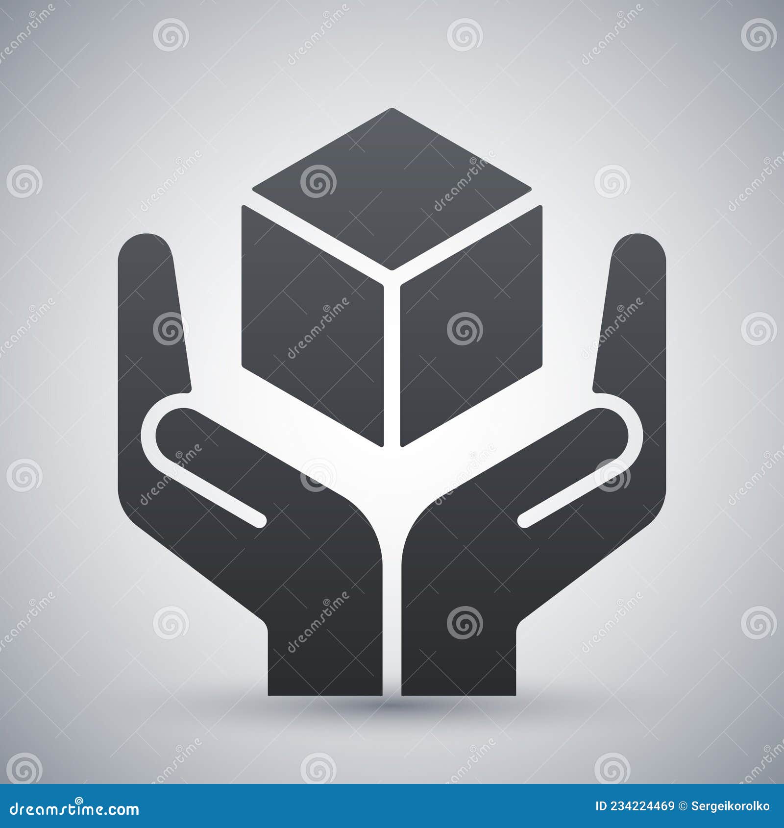 Vector Handle with Care Icon Stock Vector - Illustration of transfer ...