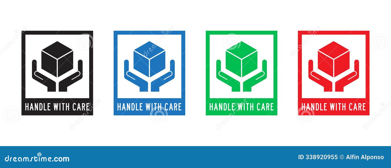 Vector Handle with Care Icon Symbol in Multiple Color Stock Vector ...