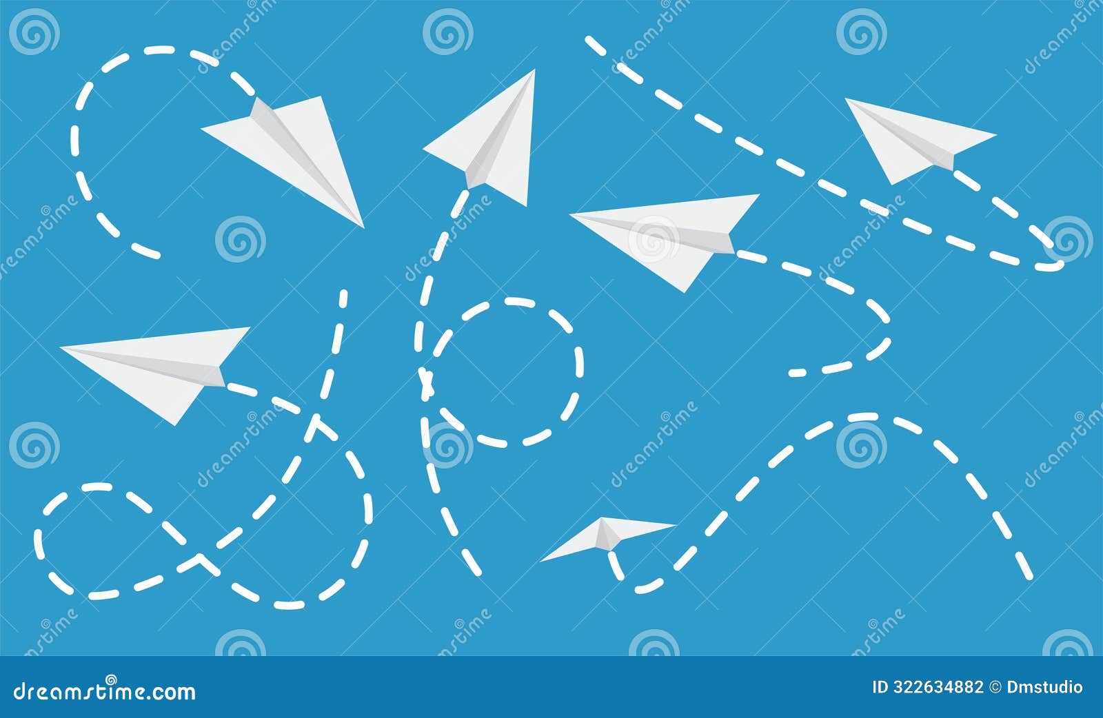 Vector Handmade Paper Airplane with Flight Route Stock Vector ... Vector Handmade Paper Airplane with Flight Route Stock Vector ...