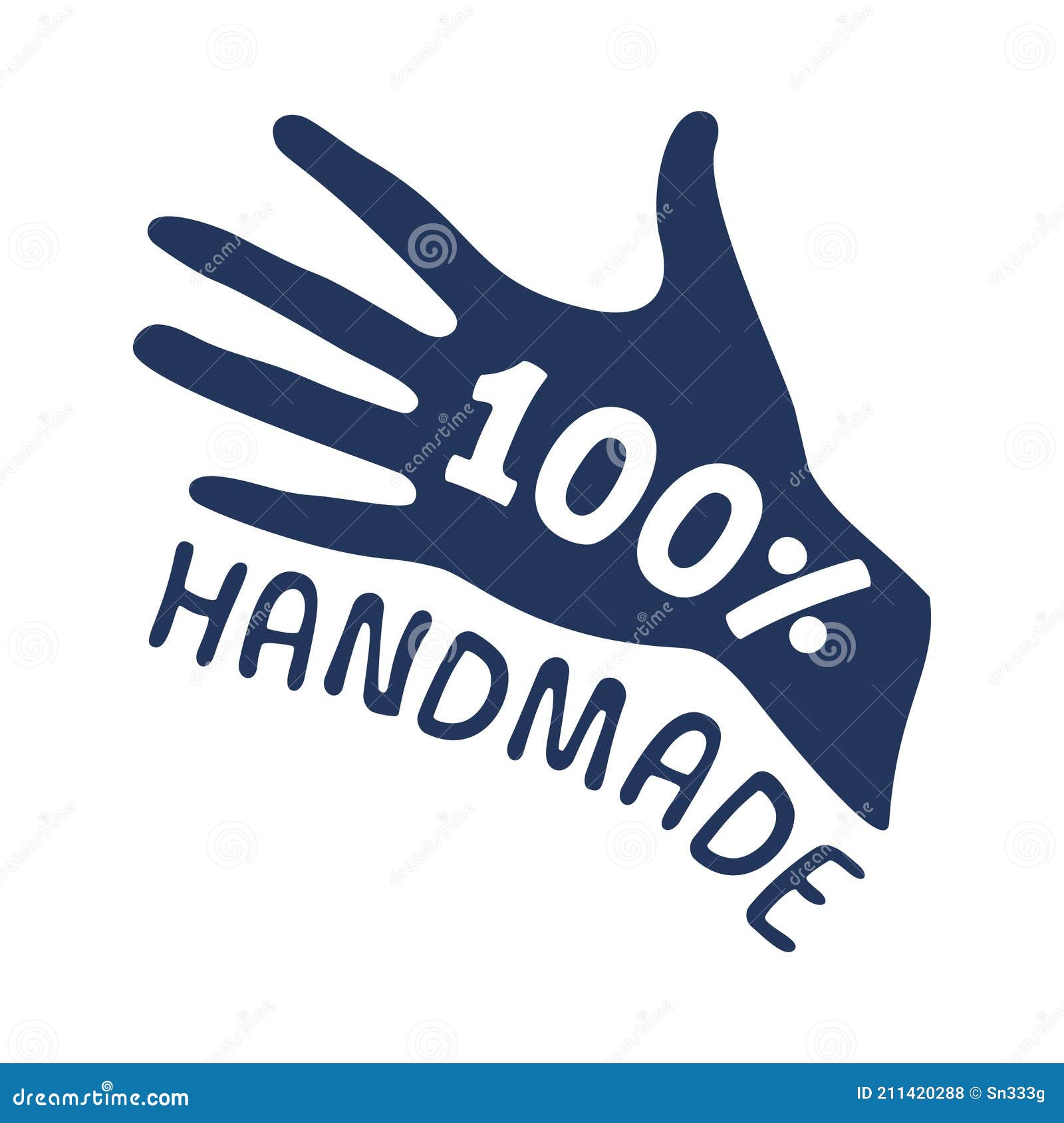 Vector Handmade 100 Percent Vector Concept Modern Icon Stock Vector ...