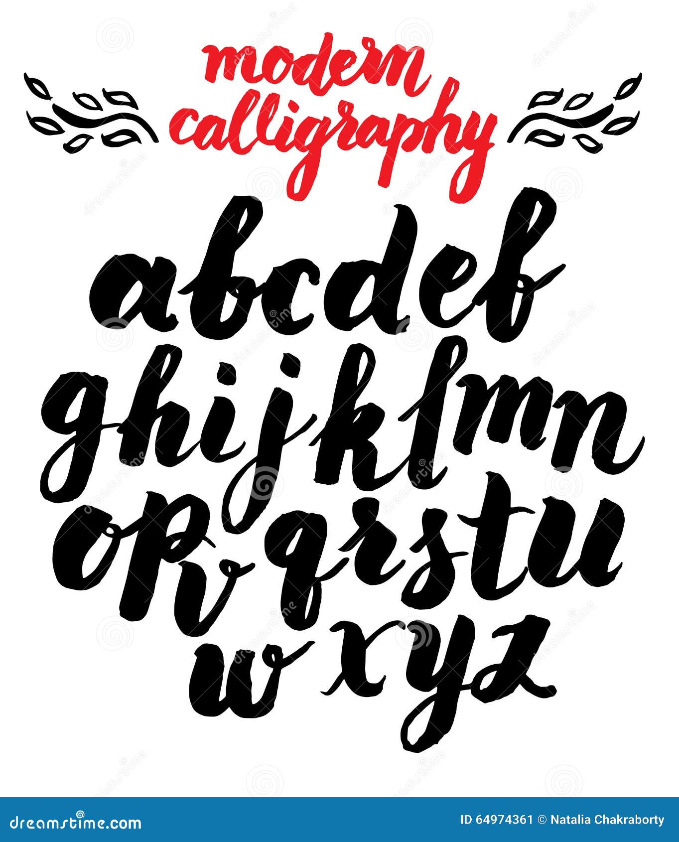 Vector Handmade Roman Alphabet Stock Vector - Illustration of brushpen ...