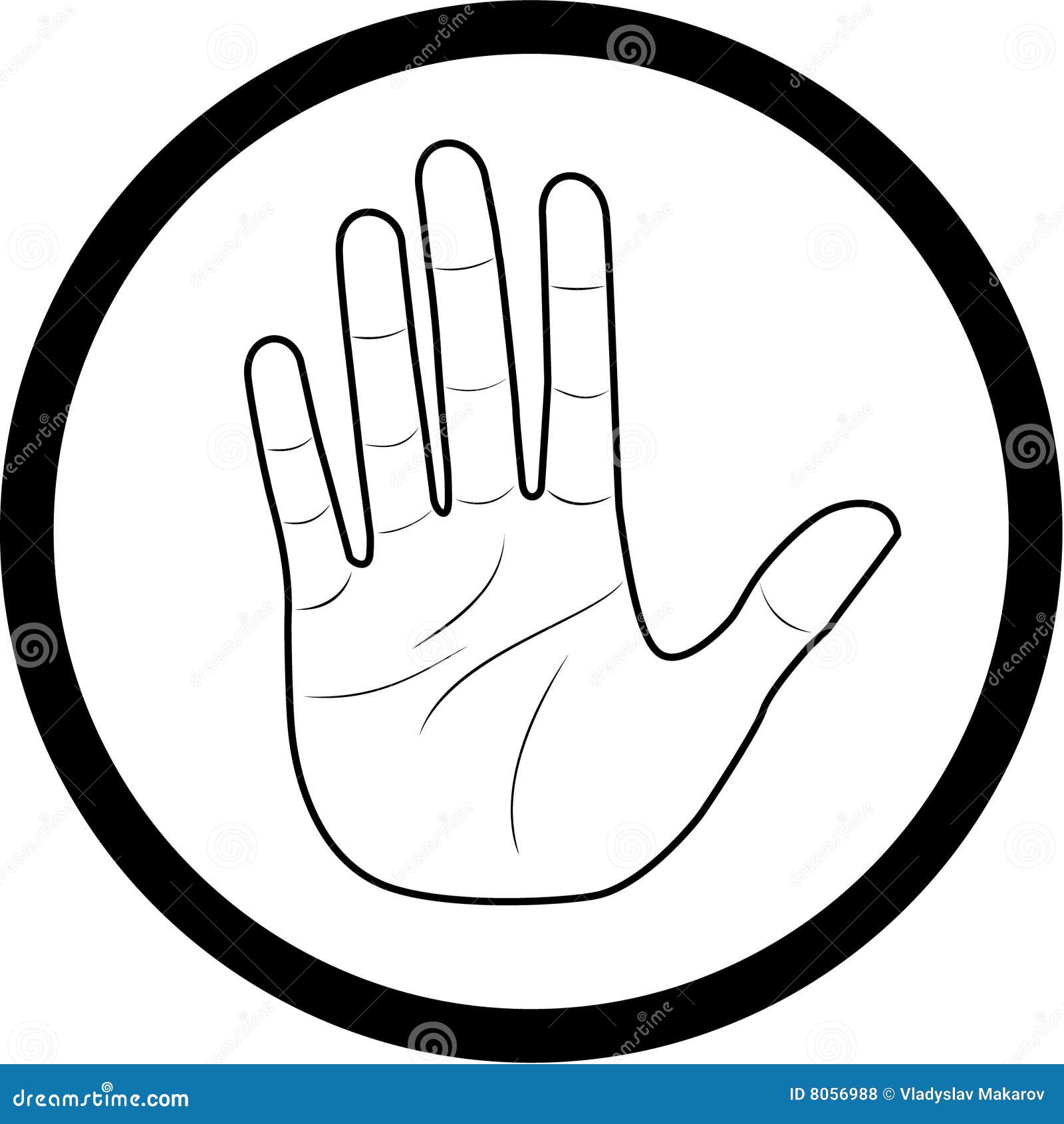 Vector handpictogram vector illustratie. Illustration of lijnen - 8056988