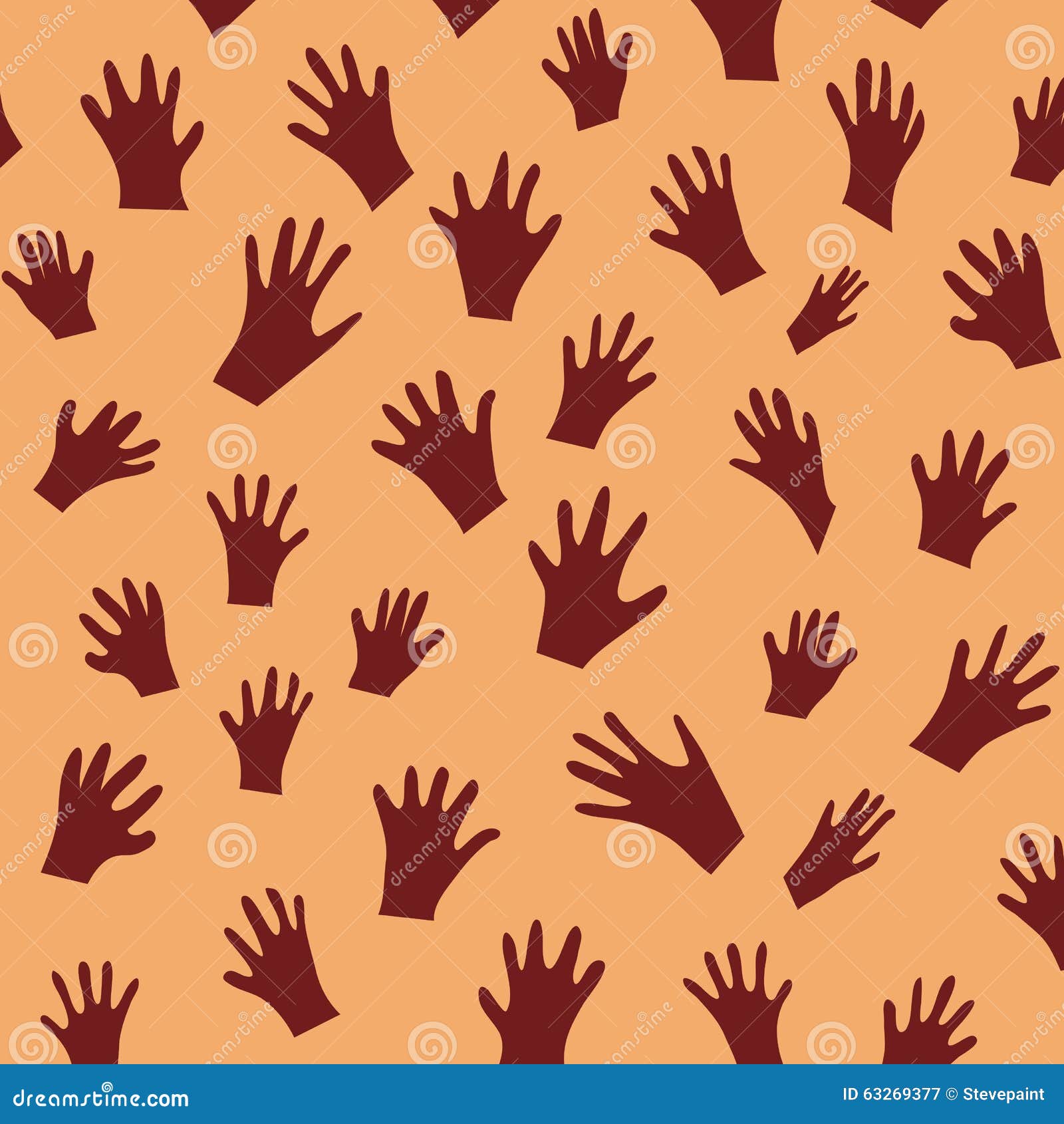 Handprint Pattern Vector Illustration | CartoonDealer.com #22199316