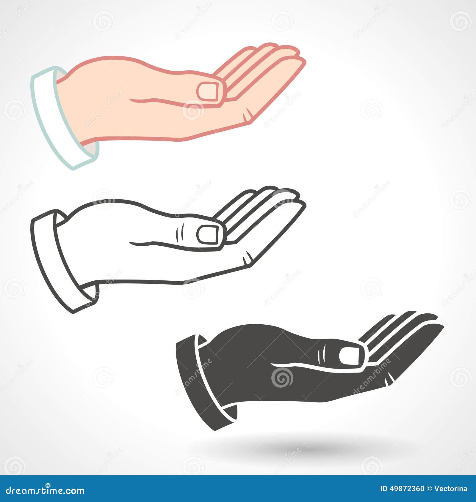 Vector Hands Giving Gesture Stock Vector - Illustration of design ...