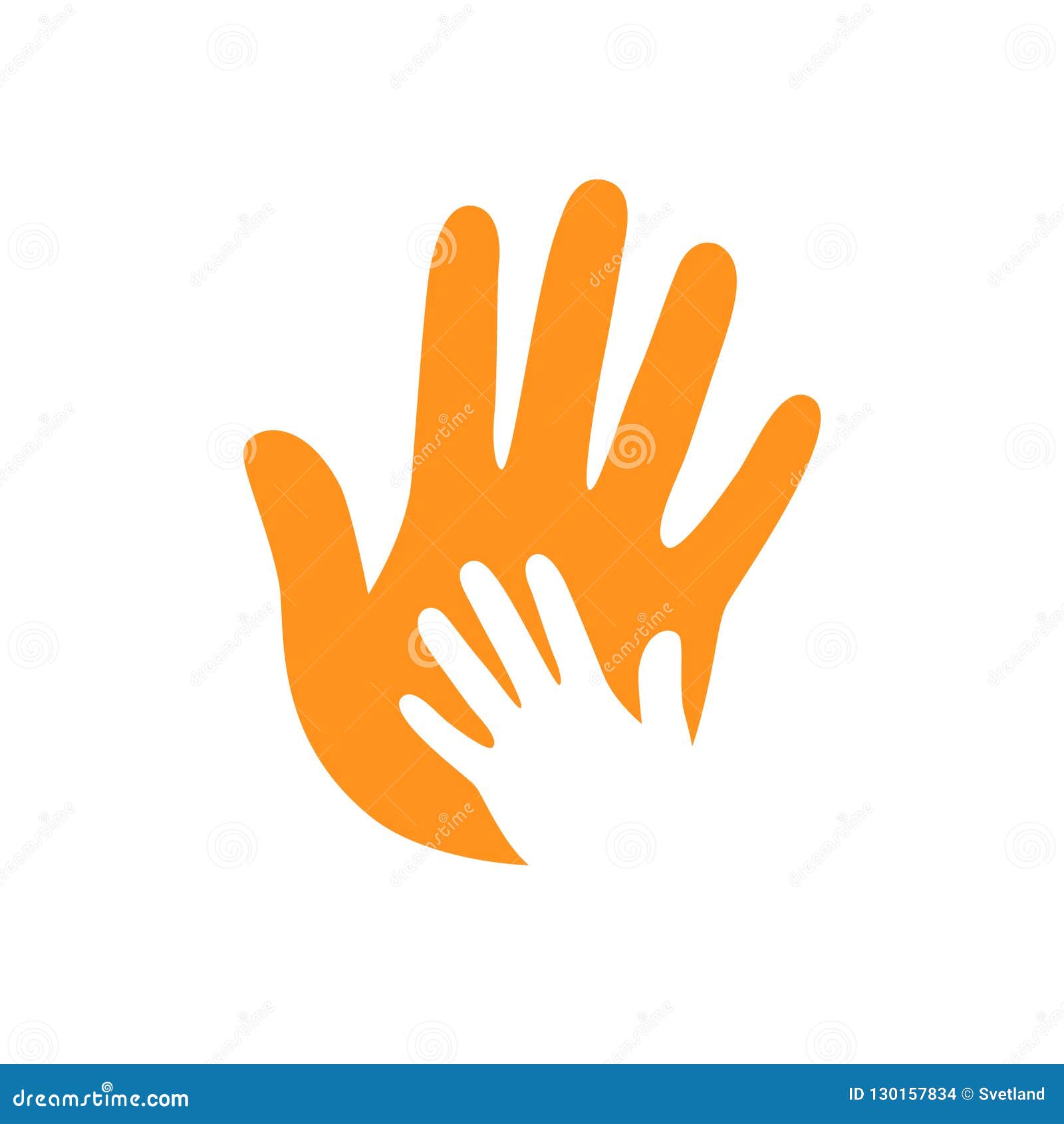Vector Hands. Hand Care. Childish Hand. Support Symbol. Helpful People ...