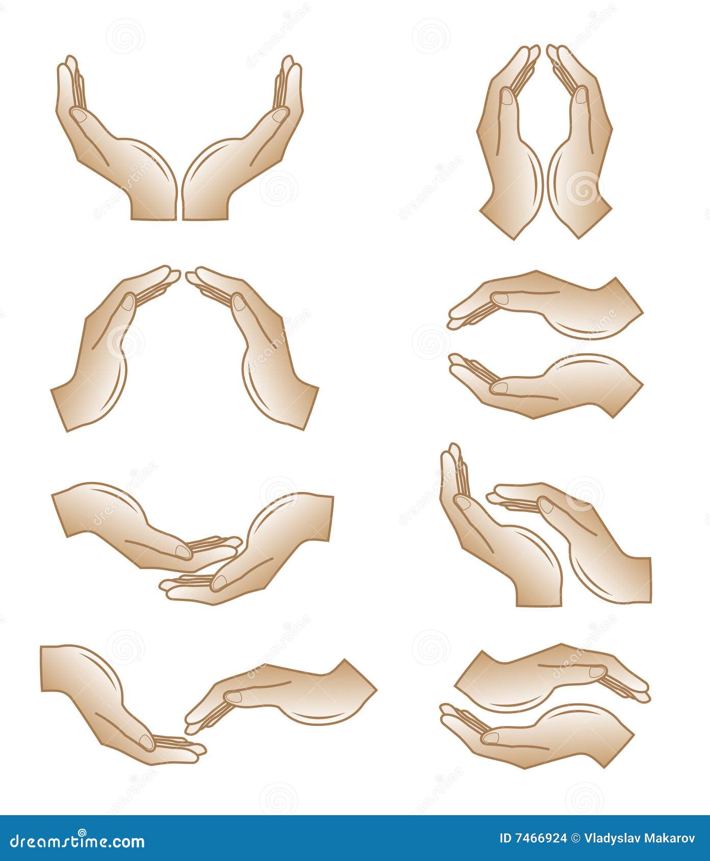 Vector hands icons stock vector. Illustration of sign - 7466924
