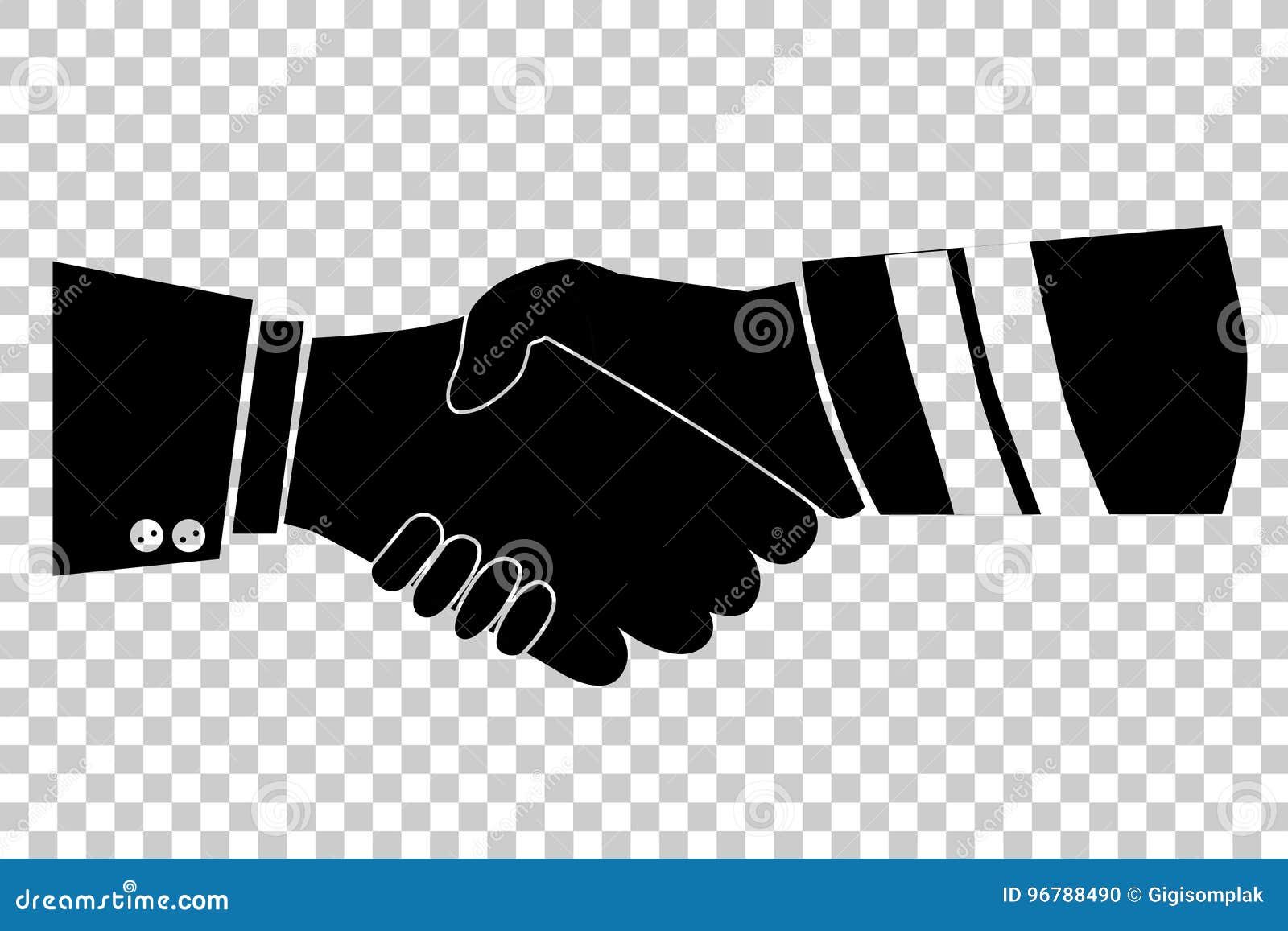 Handshake between Executive and Worker, Illustration for Agreement at ...