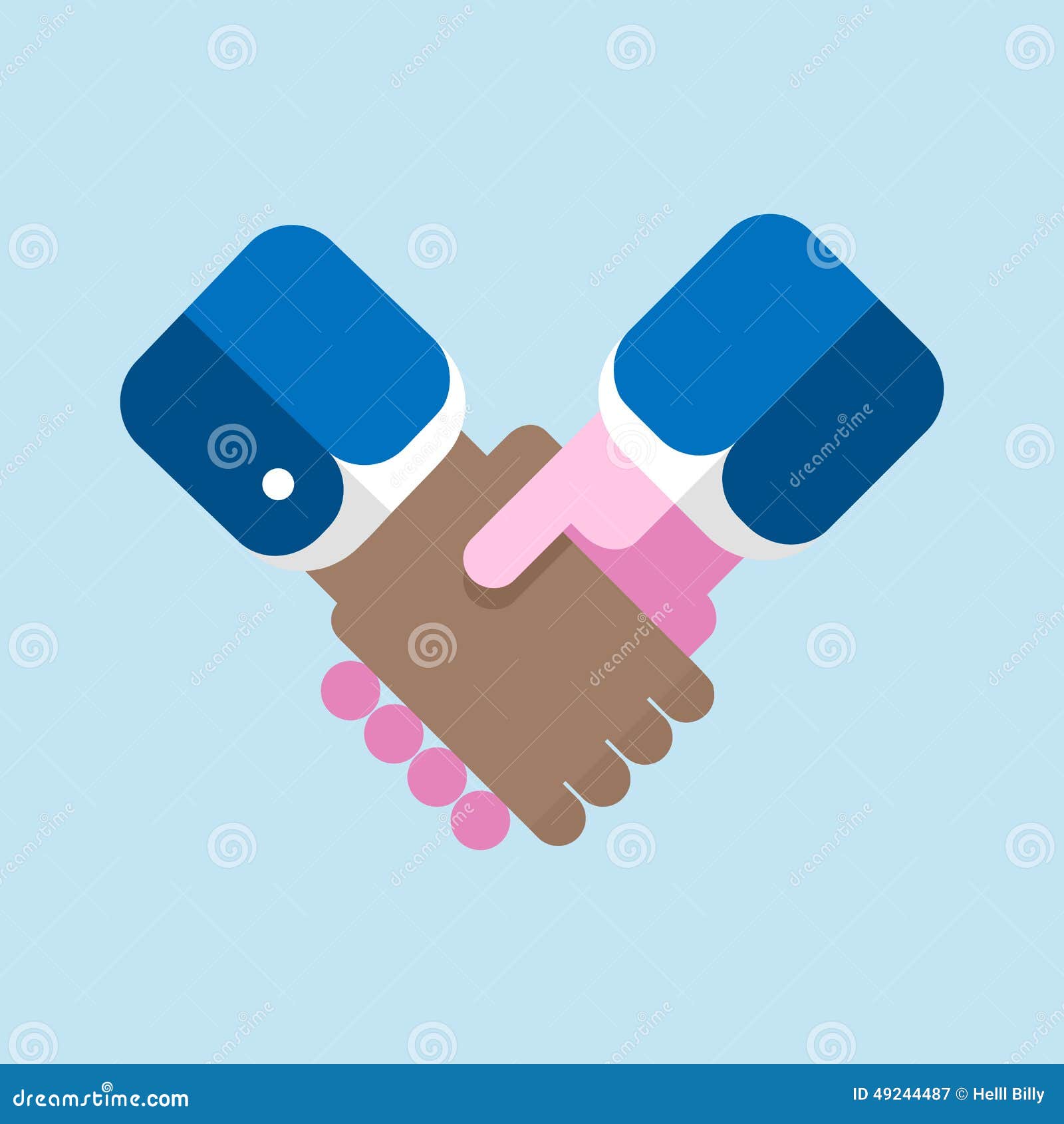 Vector Handshake Illustration Stock Vector - Illustration of people ...