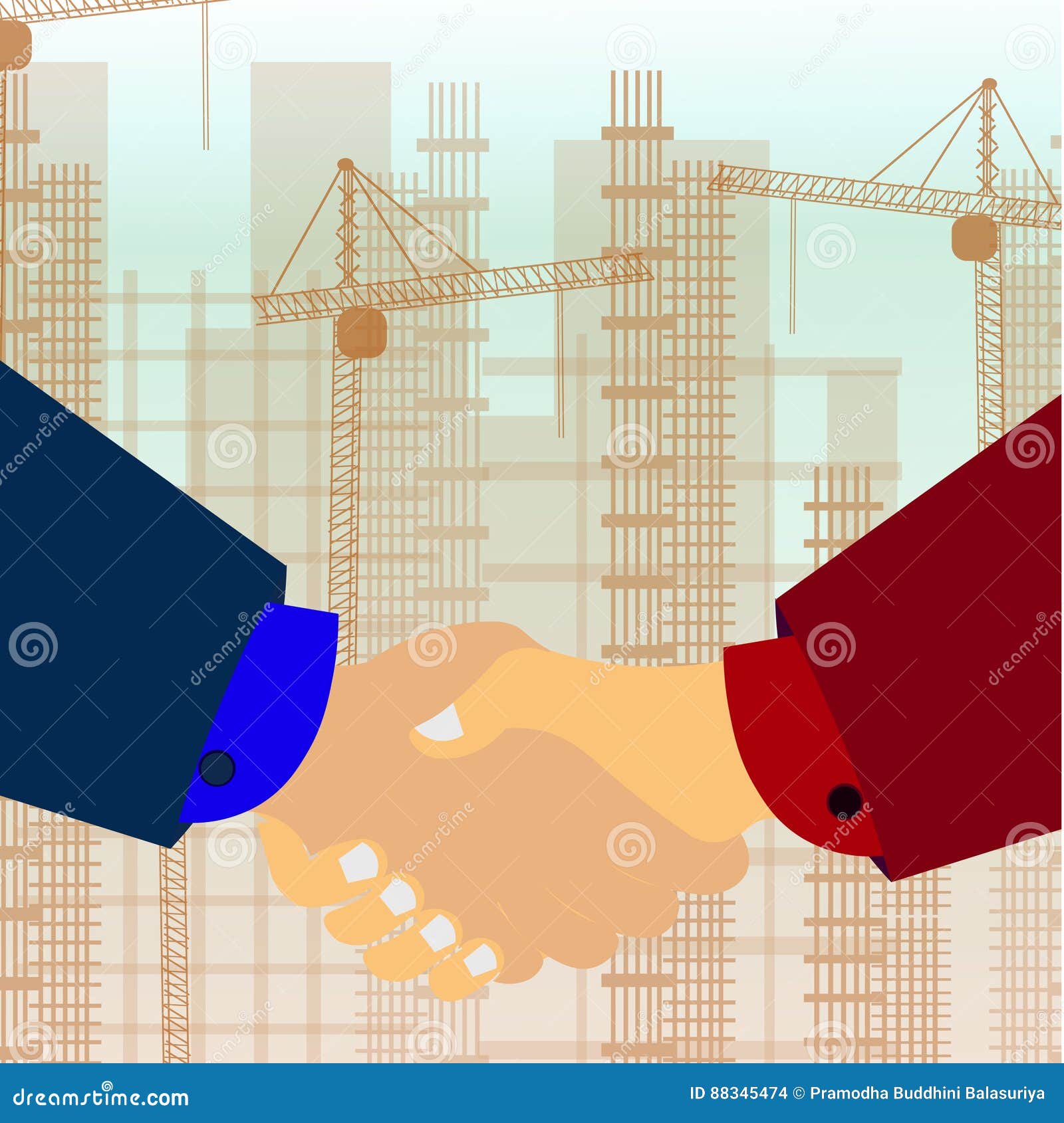 Vector Handshake Illustration. Background for Business and Finance ...