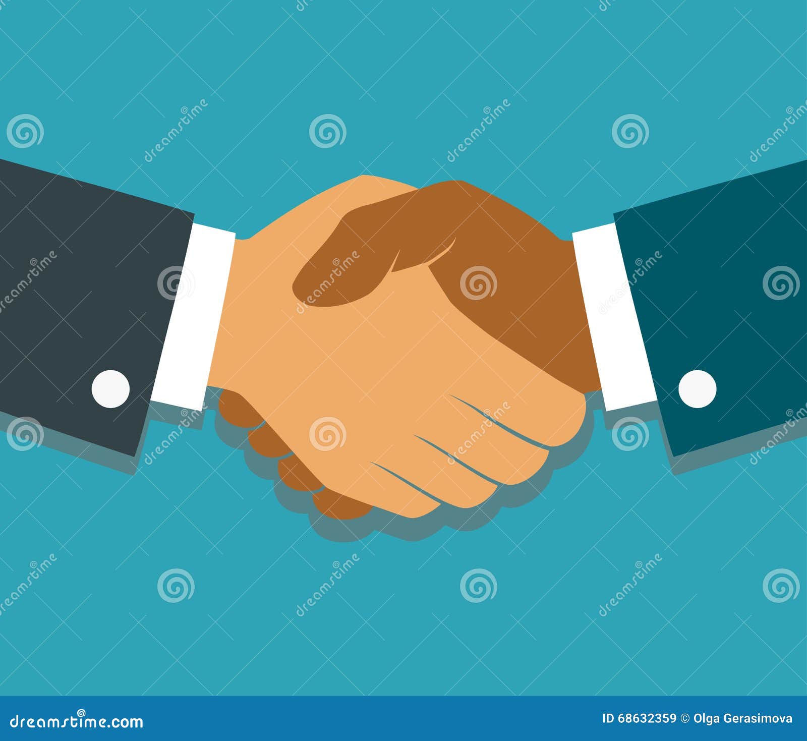 Vector Handshake Illustration. Background for Business and Finance ...