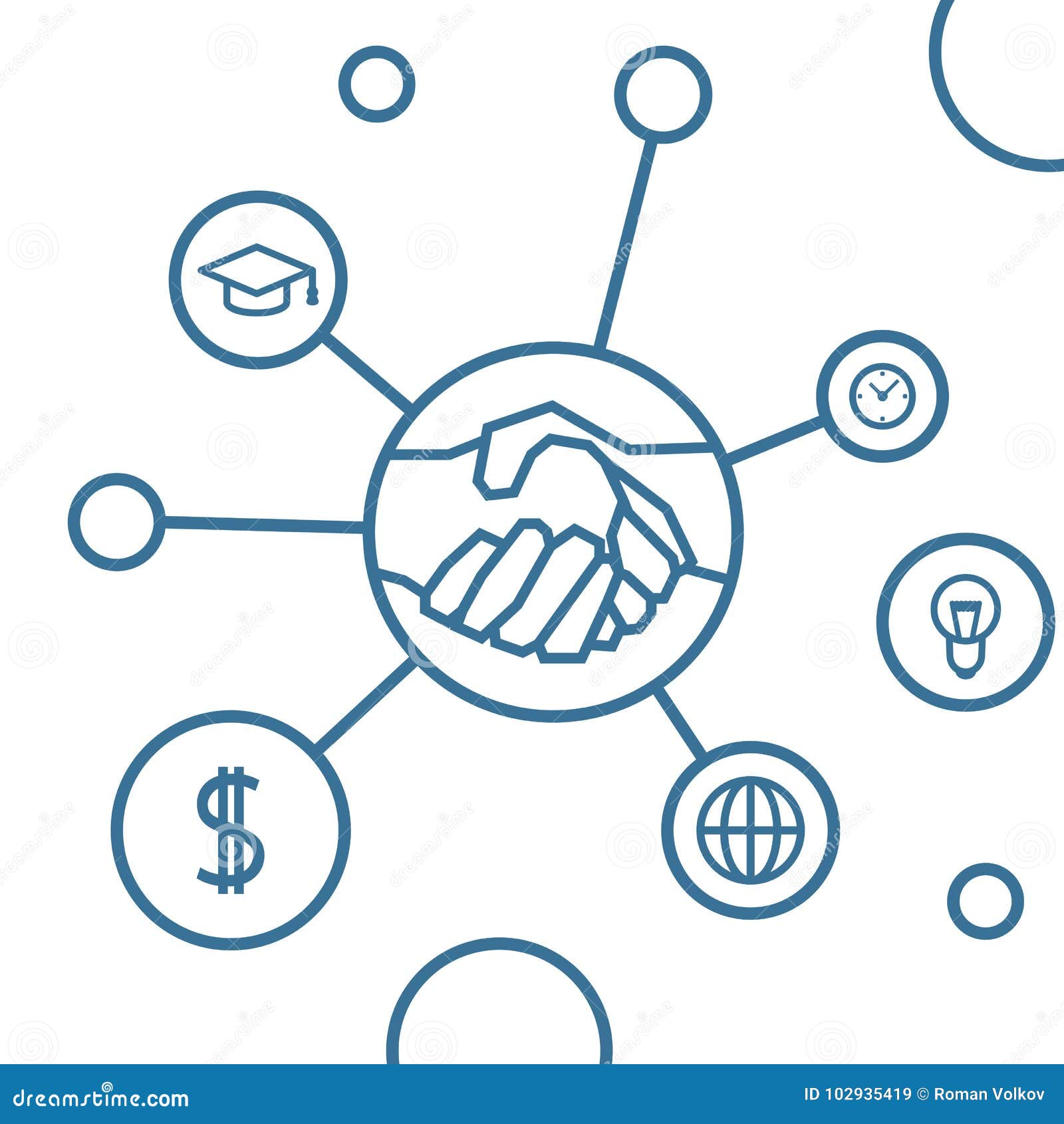 Vector Handshake Infographic Stock Vector - Illustration of corporate ...