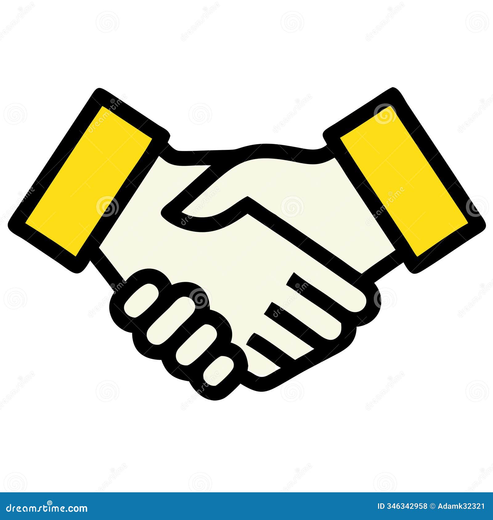 Vector Handshake Representing Business Partnership and Agreement ...