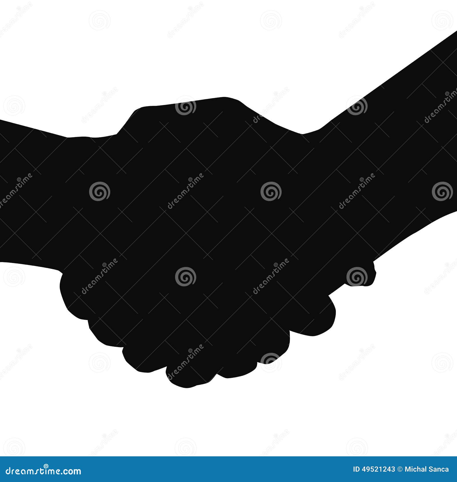 Handshake Silhouette. Cartoon Vector | CartoonDealer.com #64908931
