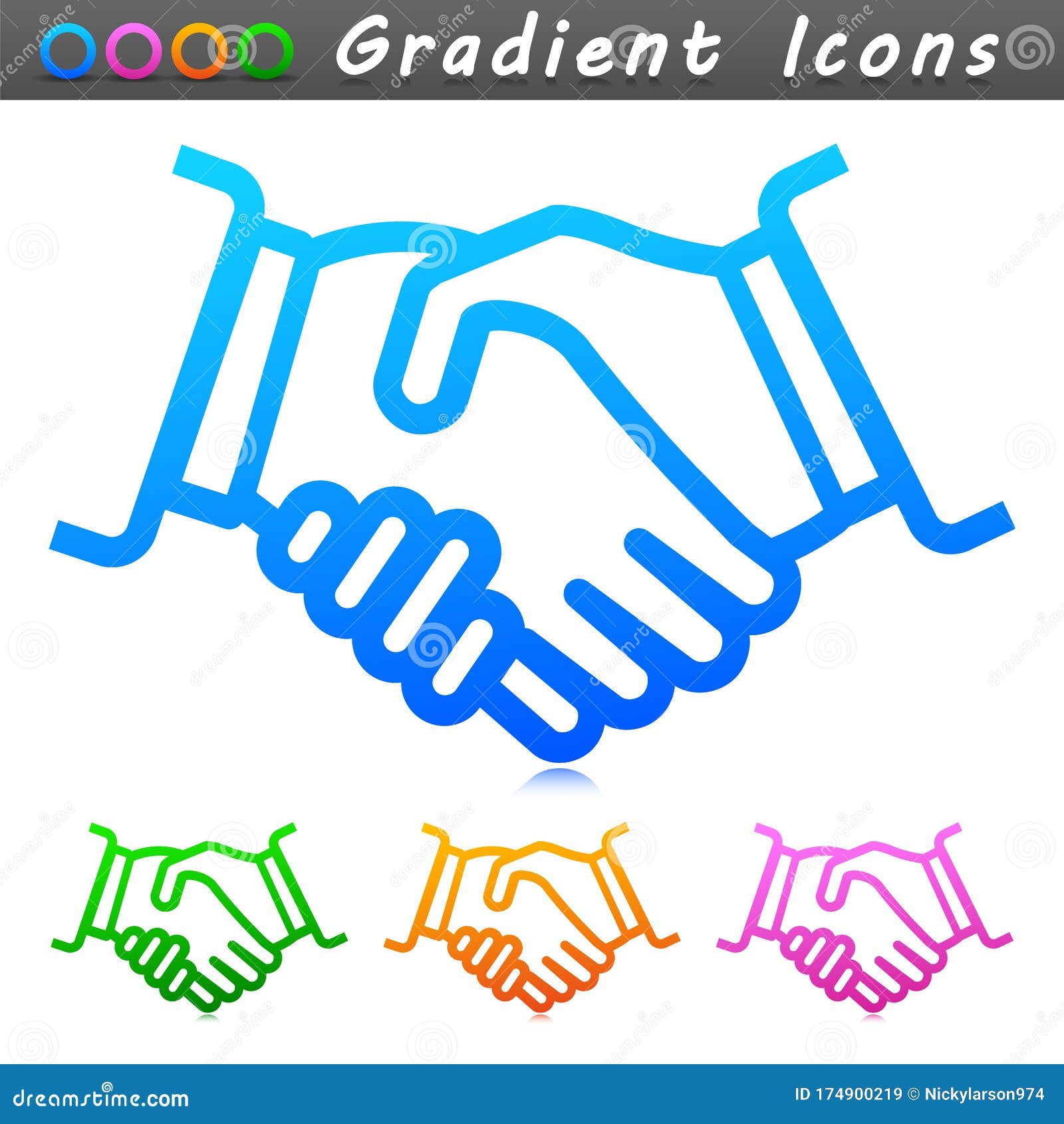 Vector Handshake Symbol Icon Design Stock Vector - Illustration of flat ...