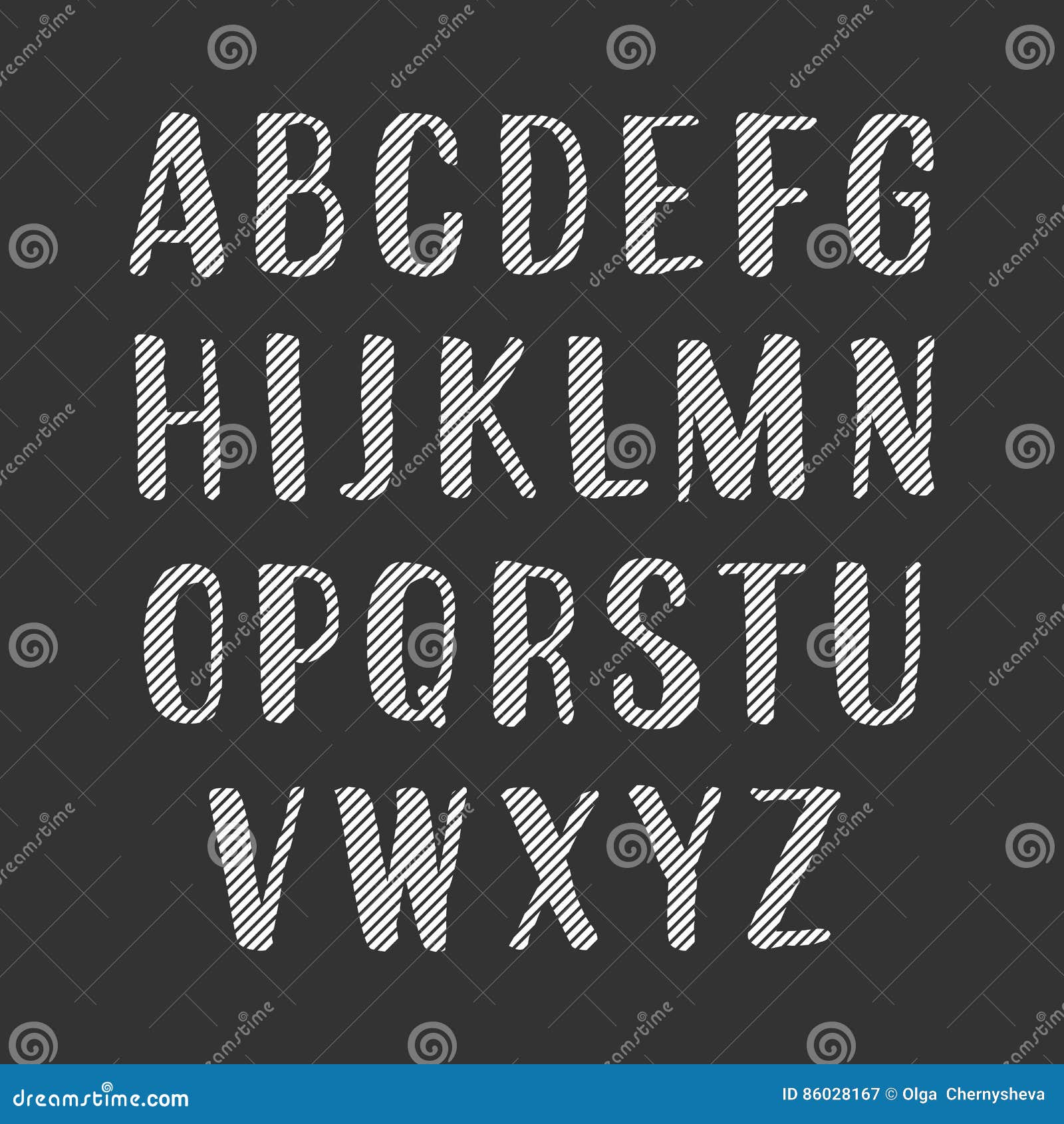 Vector Handwritten Alphabet Stock Vector - Illustration of sign ...