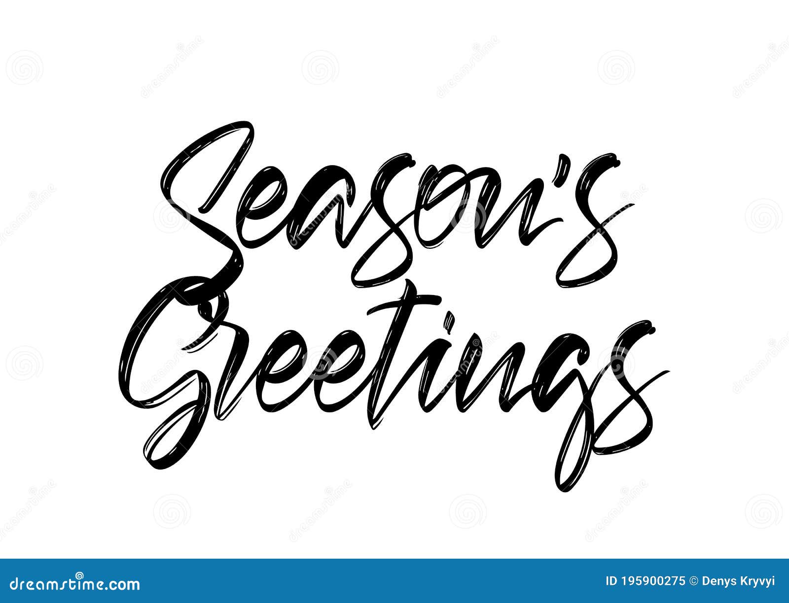 Vector Illustration. Handwritten Brush Script Lettering of Seasons ...