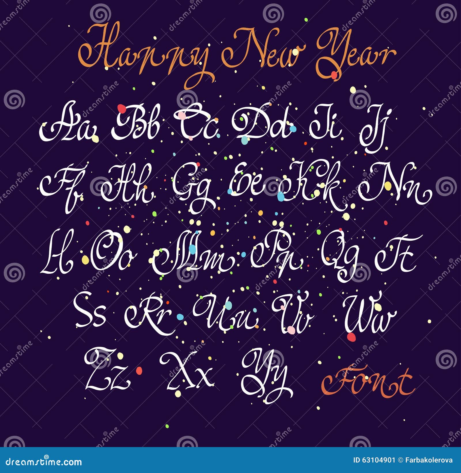 Vector Handwritten Calligraphic Font Stock Illustration - Illustration ...