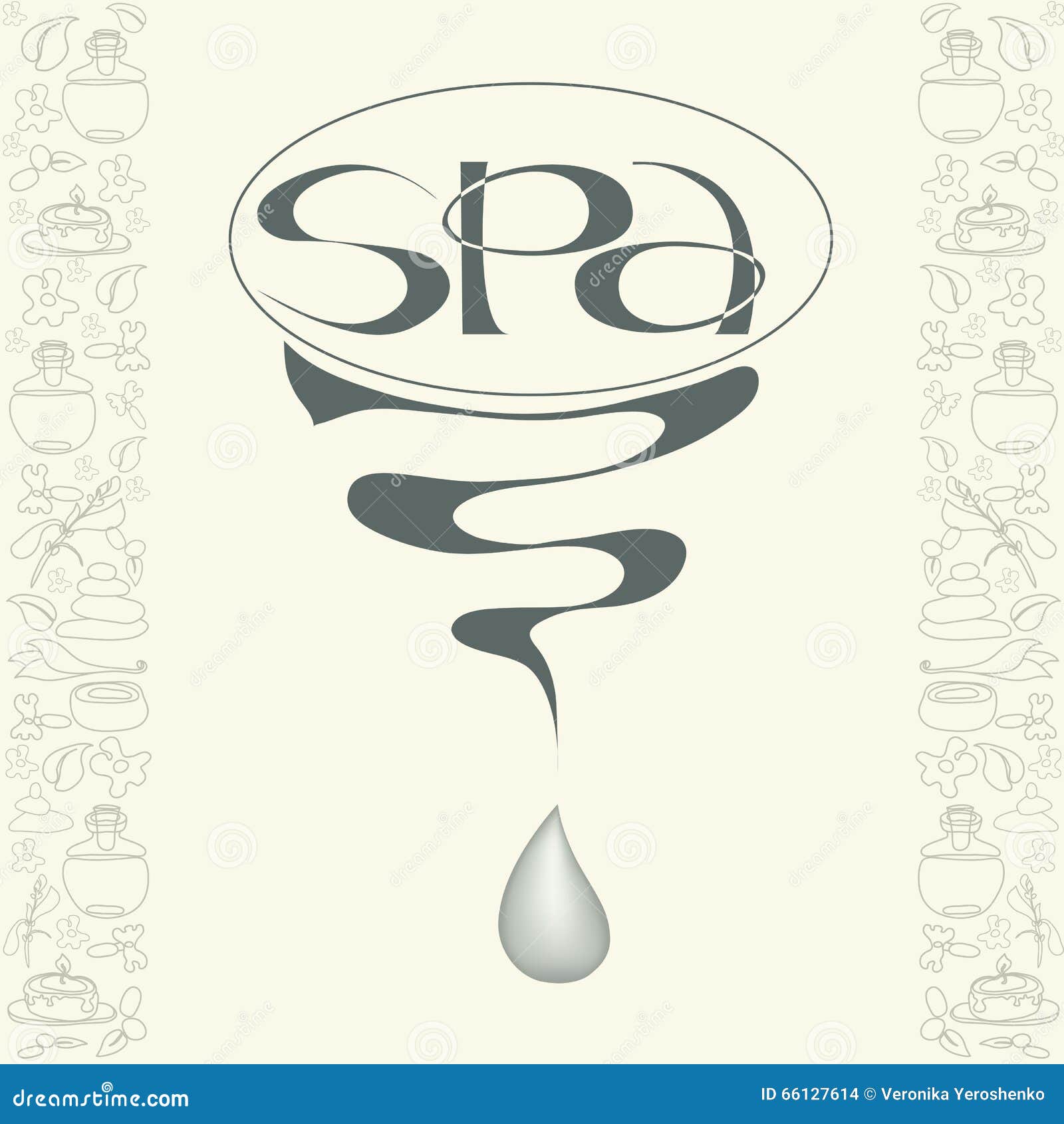 Vector Handwritten Label Black Word Spa and Accessories. Stock Vector ...