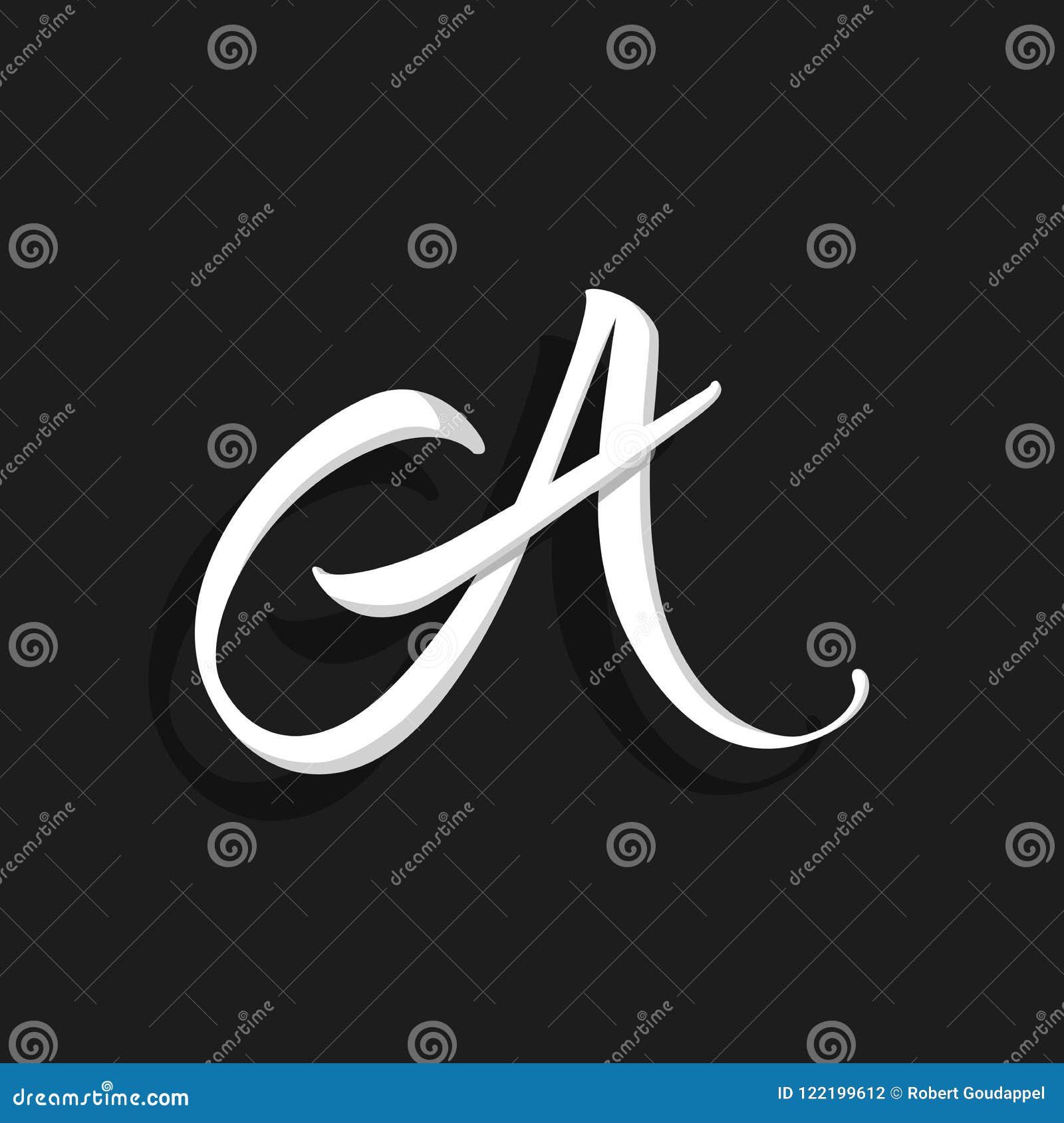 Vector Handwritten Logo Letter a Stock Vector - Illustration of clean ...