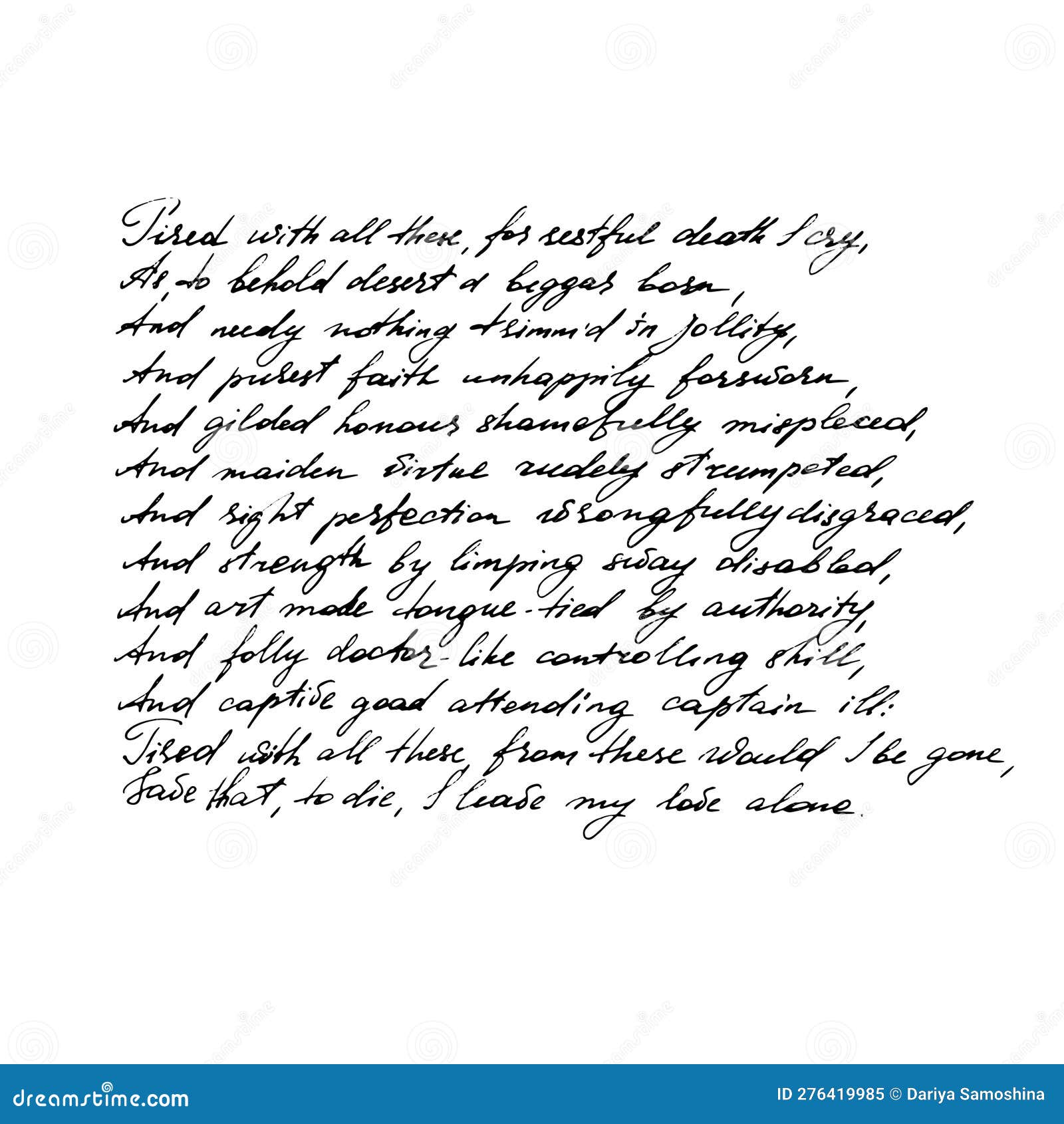 William Shakespeare Handwriting Font