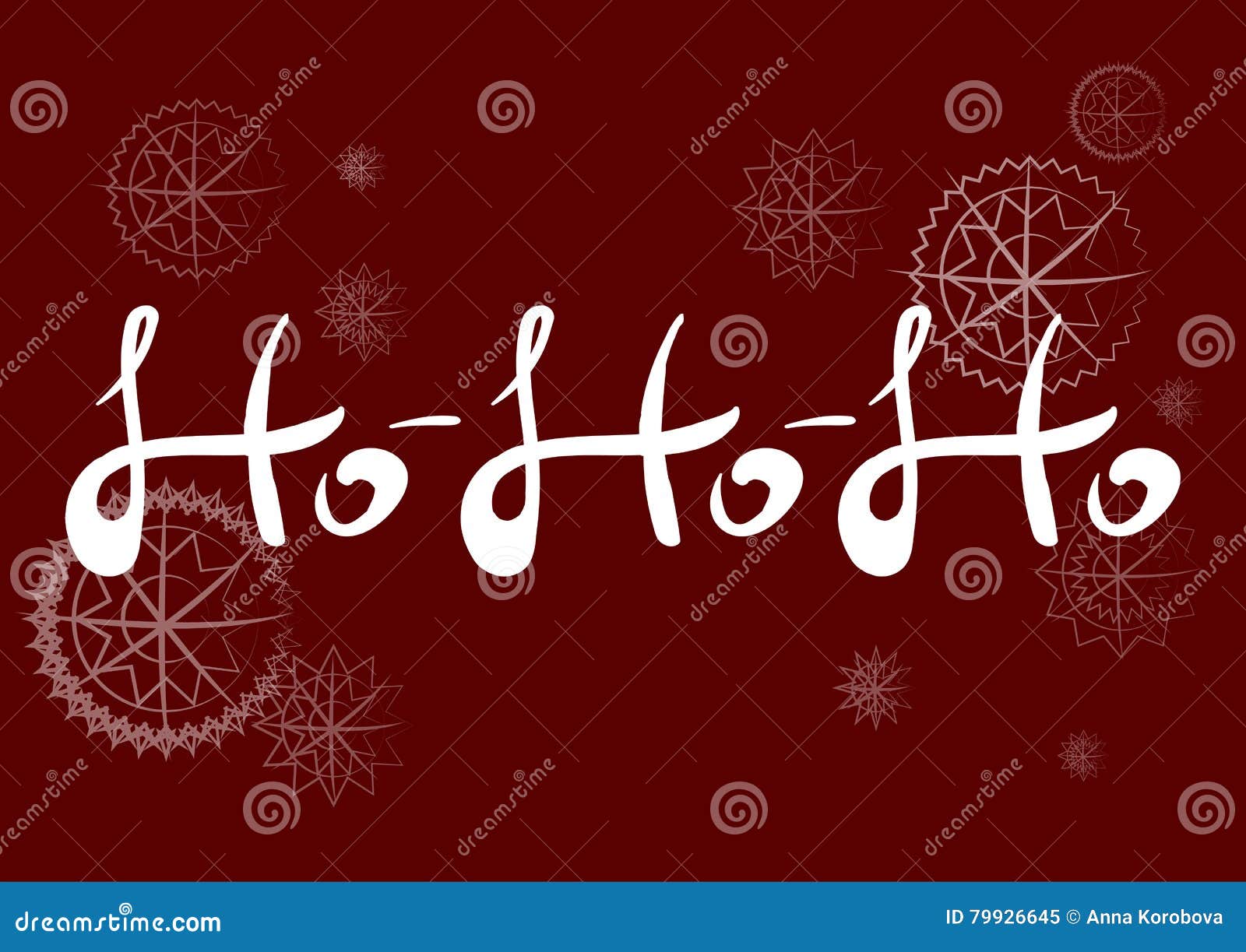 Vector Handwritten Text HOHOHO . Vector Illustration. Stock Vector ...
