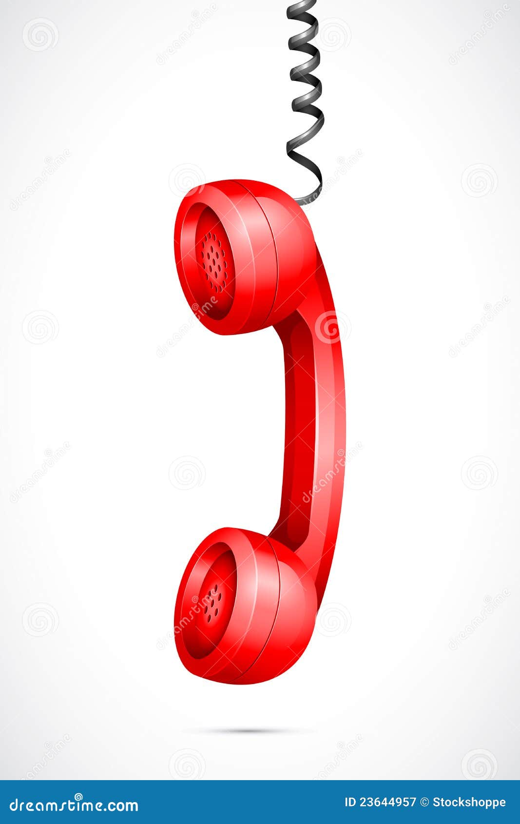 Old Phone With Receiver In 90s Retro Style. Vintage Telephone, Nineties ...