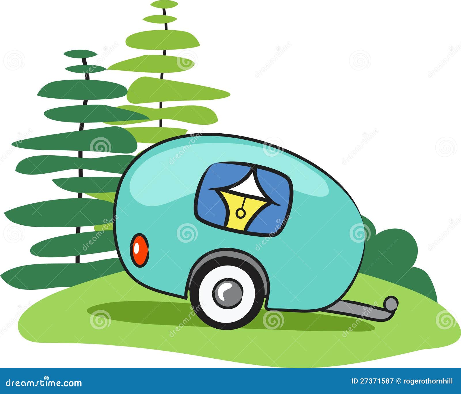 Vector Happy Camper Trailor Stock Vector - Image: 27371587